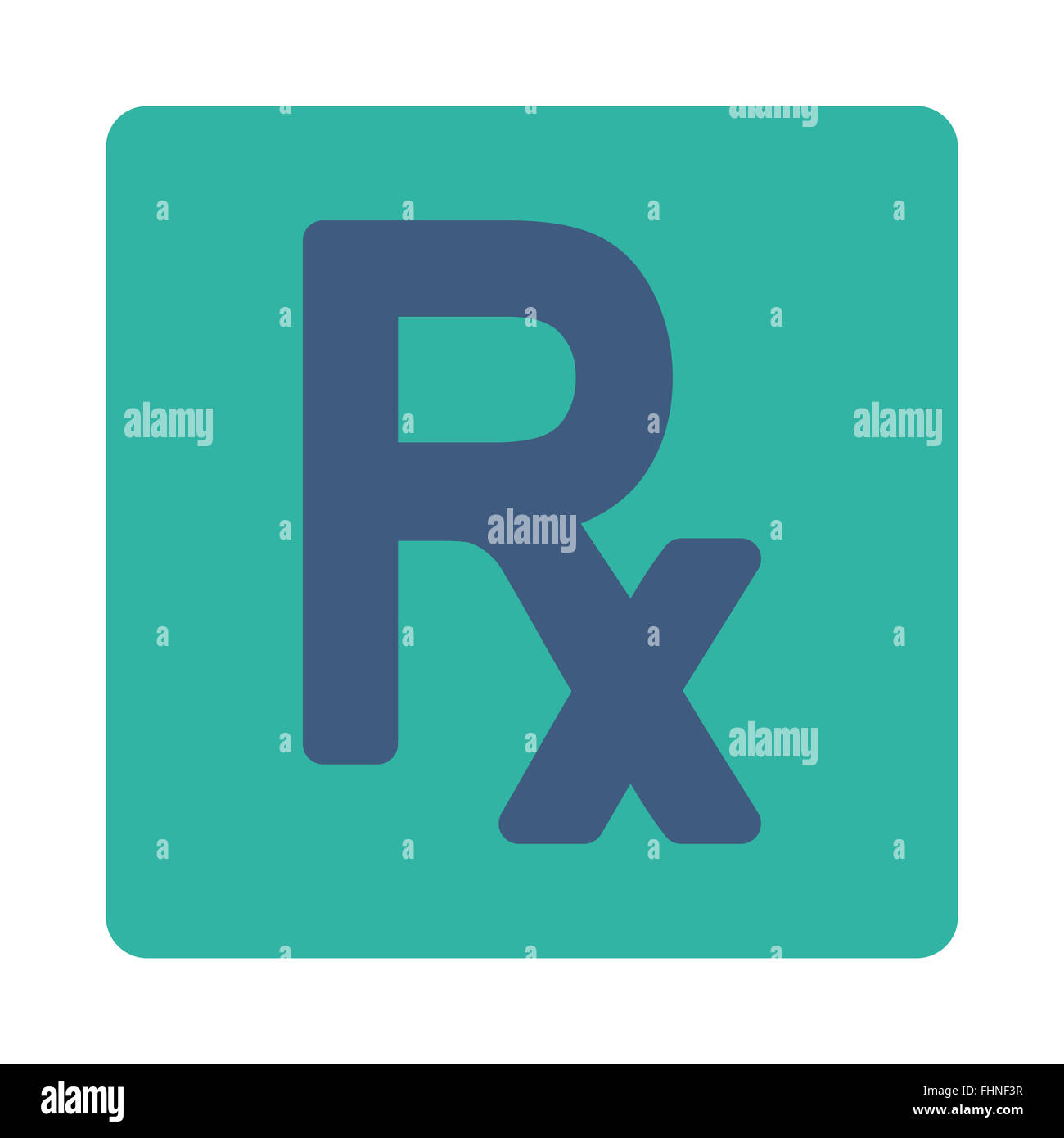 Prescription Symbol Rounded Square Button Stock Photo - Alamy
