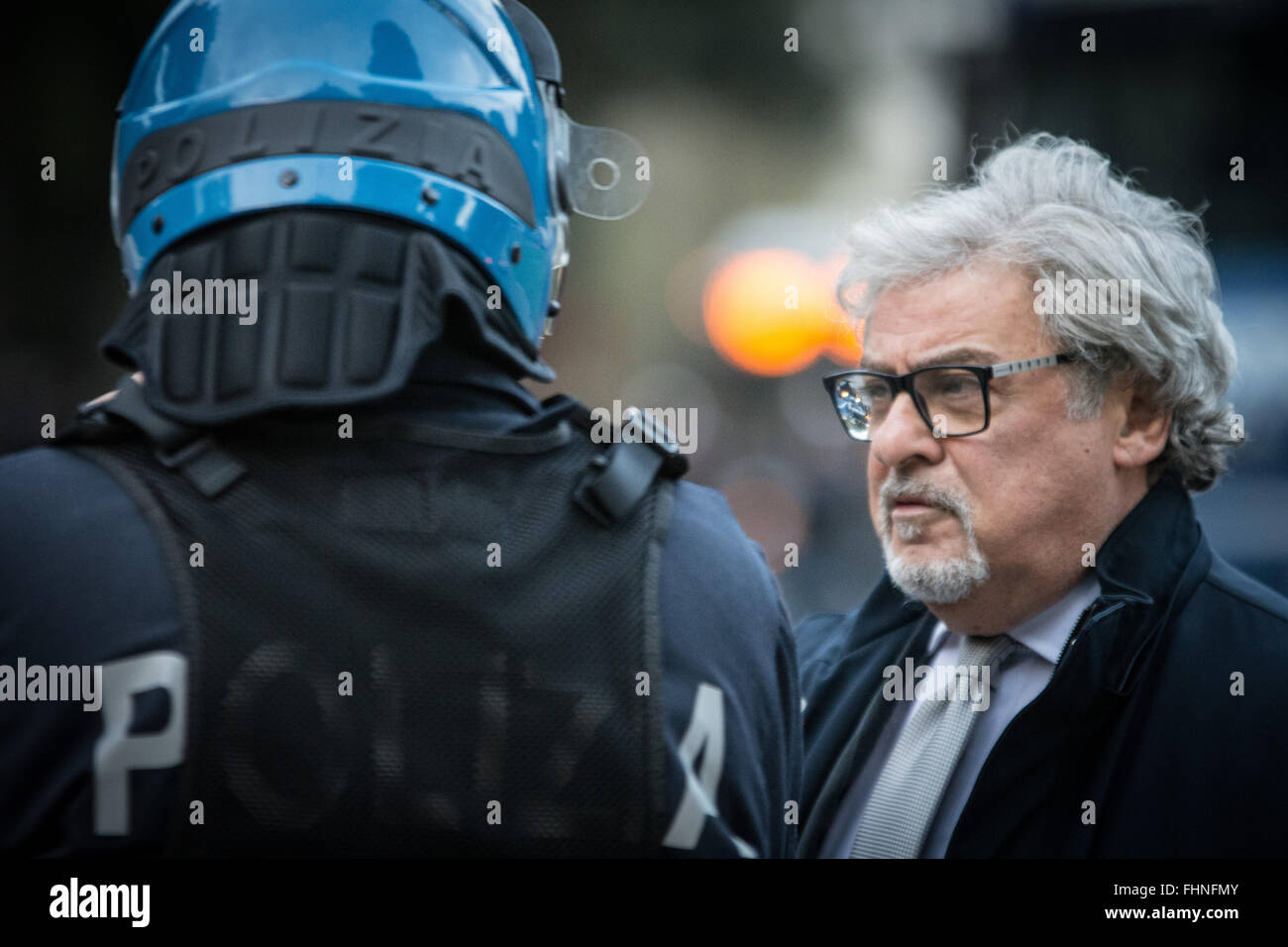 Rome, Italy. 25th Feb, 2016. Commissioner of Rome Nicholas D'Angelo ...