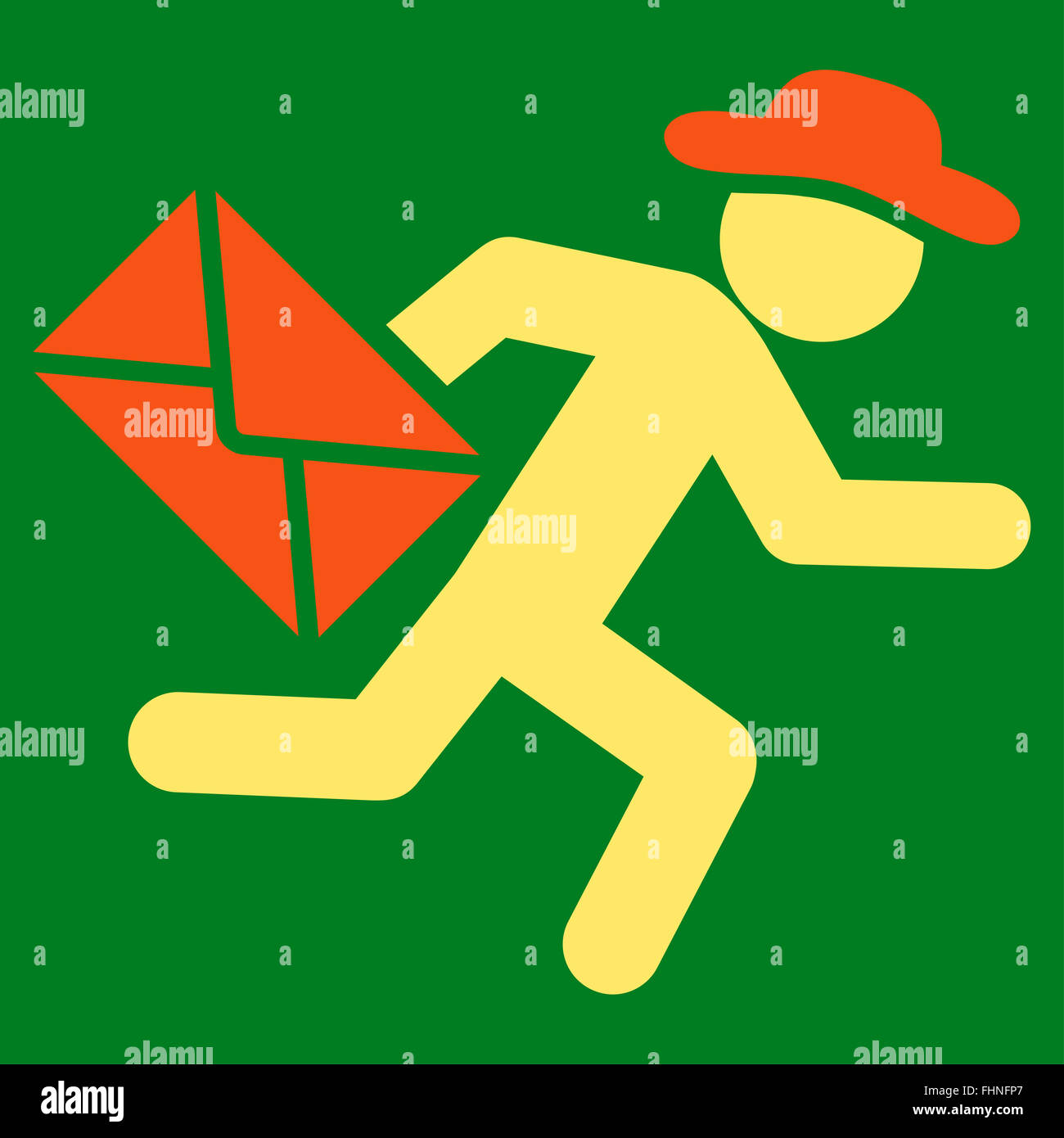 Human Mail Courier Icon Stock Photo - Alamy