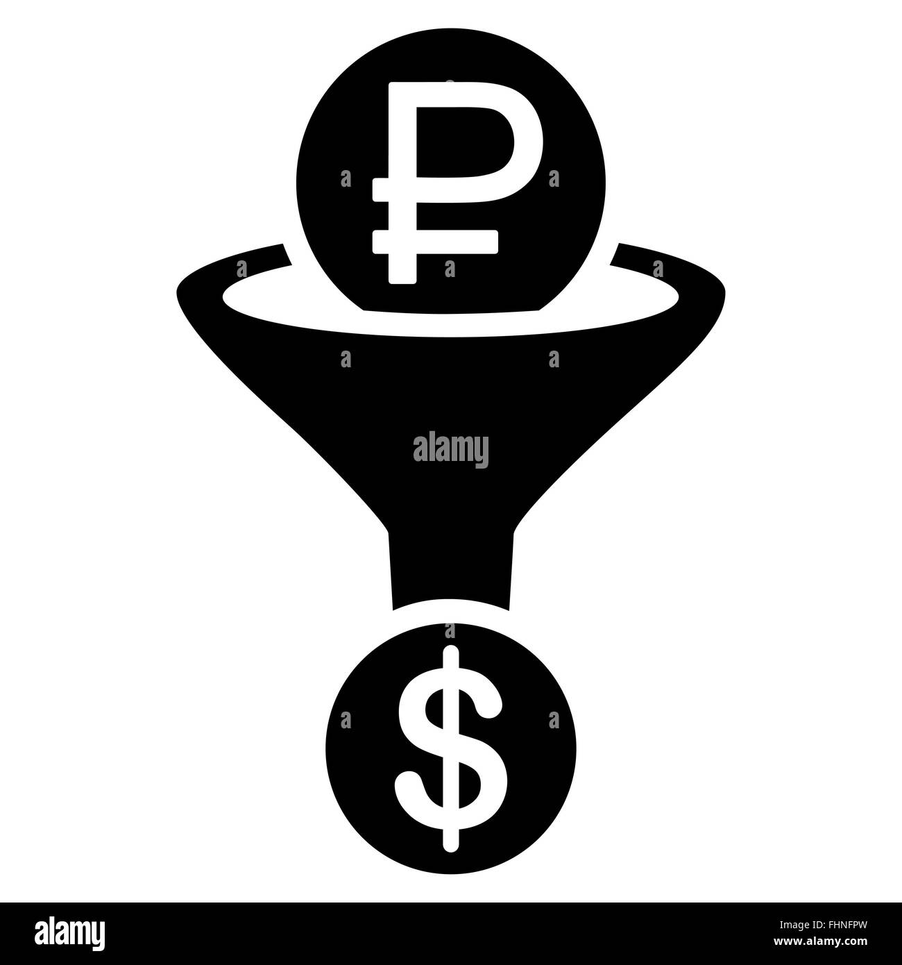 Rouble Currency Conversion Icon Stock Photo - Alamy