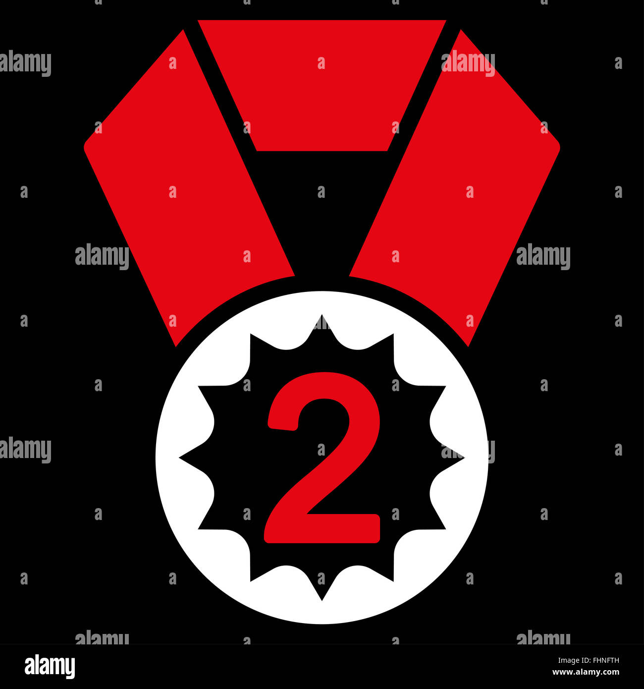 Second place icon from Competition amp; Success Bicolor Icon Set Stock ...