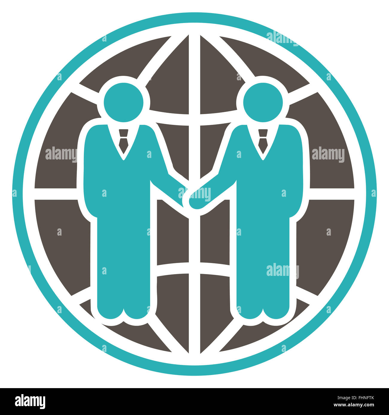 Global partnership icon Stock Photo - Alamy