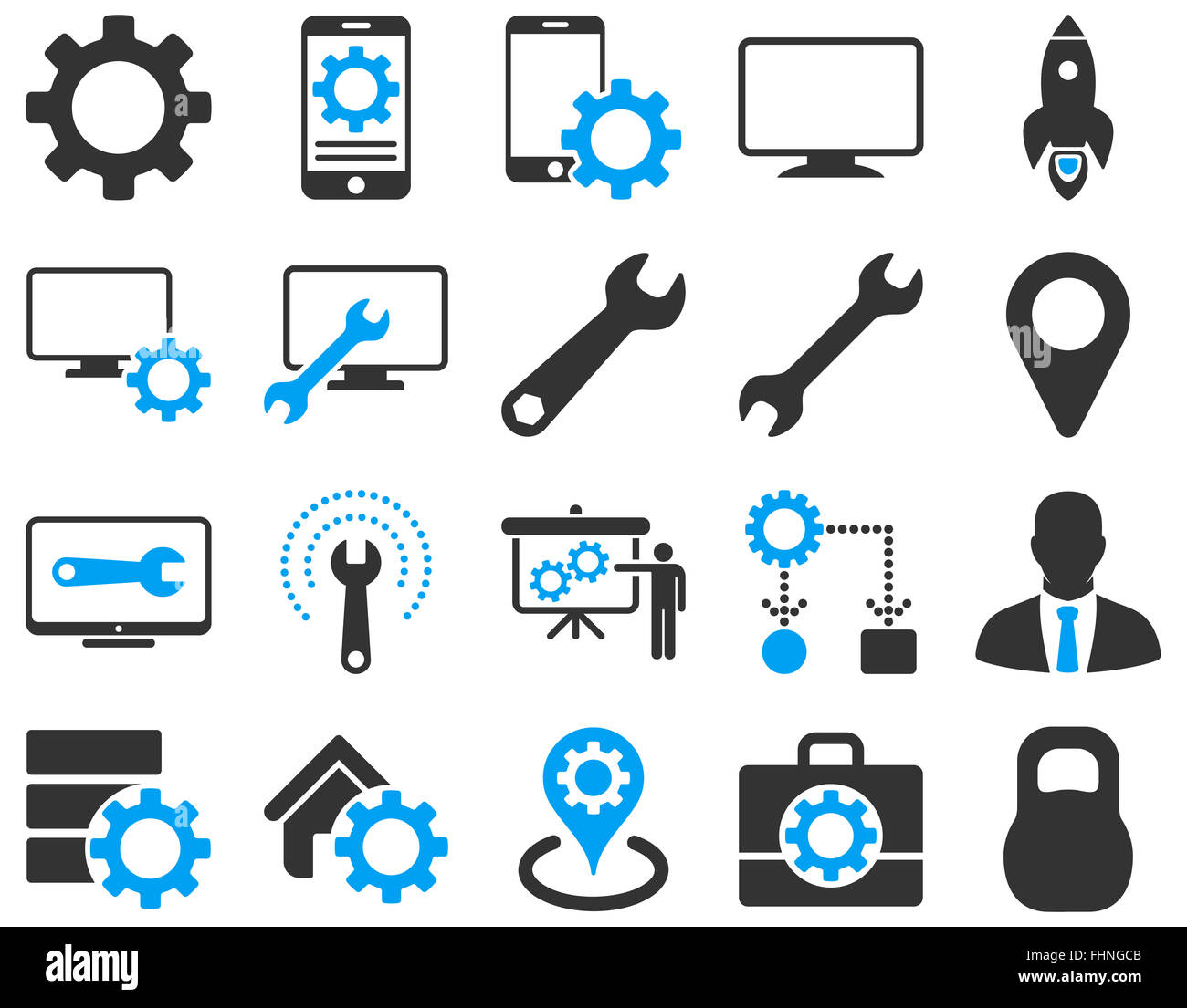 Settings and Tools Icons Stock Photo - Alamy