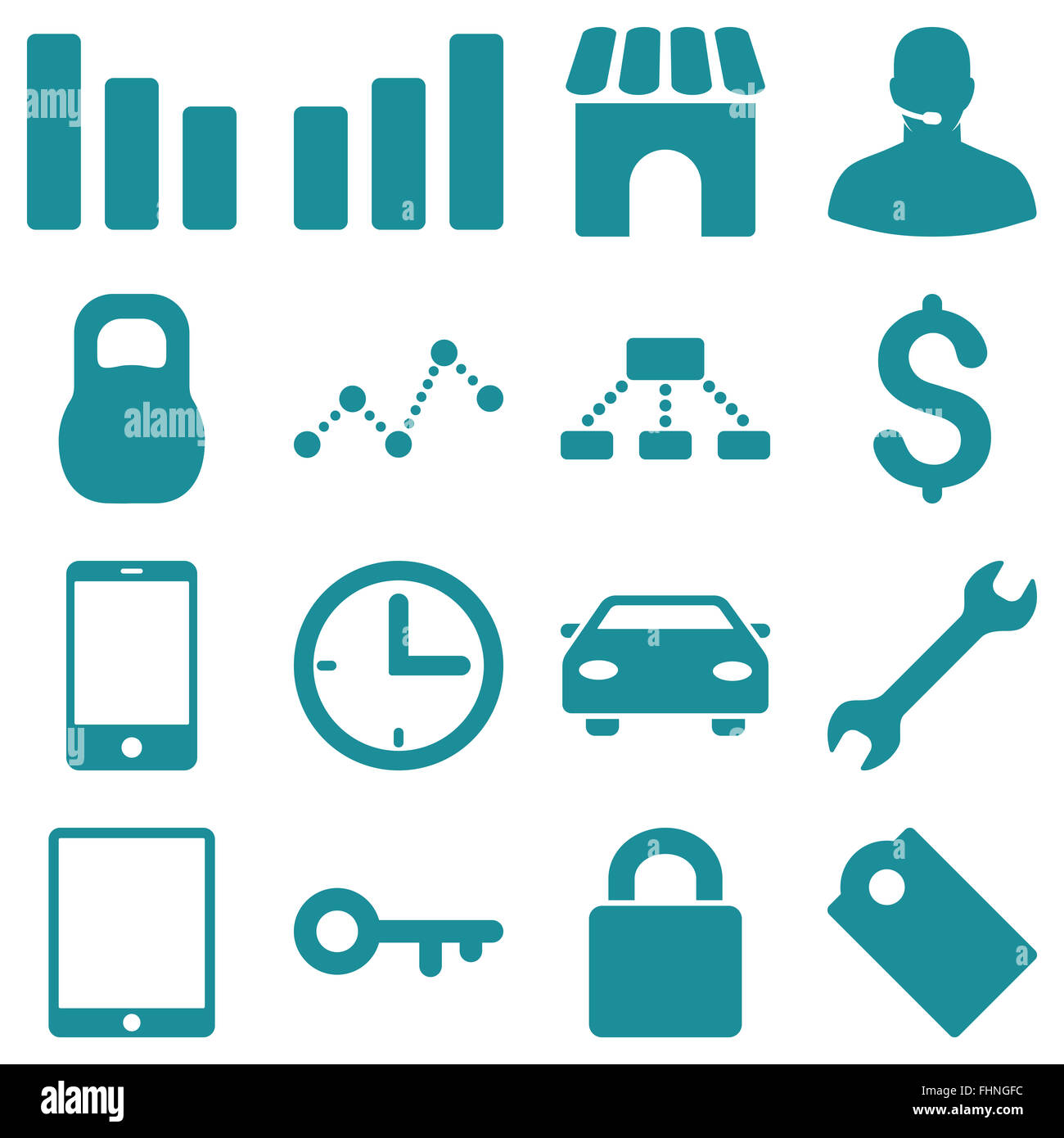 Basic business icons Stock Photo - Alamy