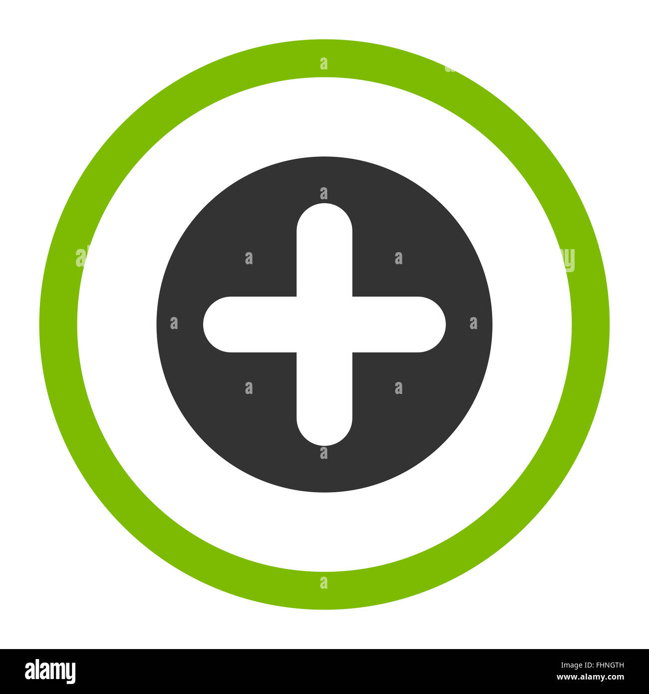 Create flat eco green and gray colors rounded vector icon Stock Photo ...