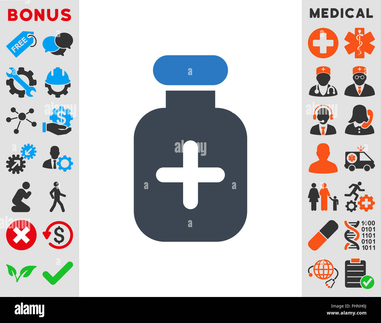 Medication Vial Icon Stock Photo - Alamy