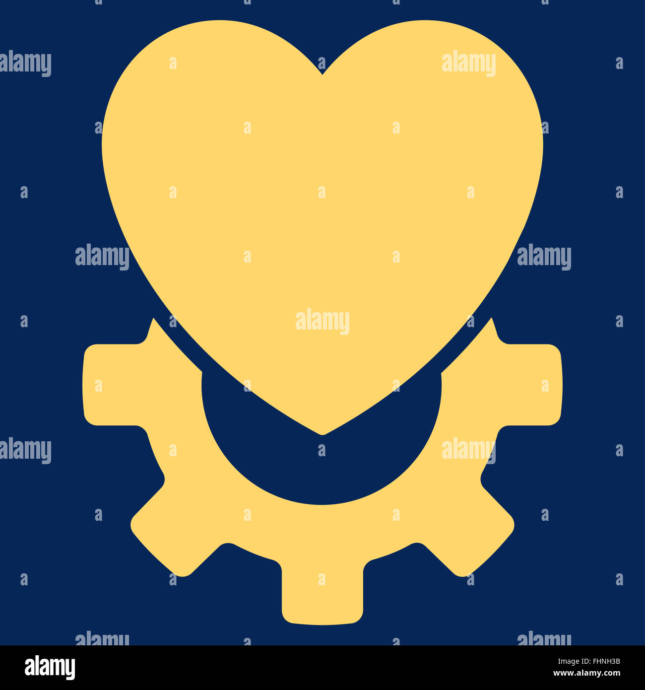 Mechanical Heart Icon Stock Photo - Alamy