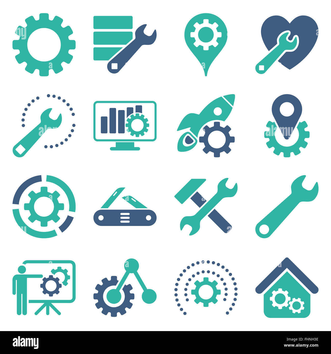 Options and service tools icon set Stock Photo - Alamy