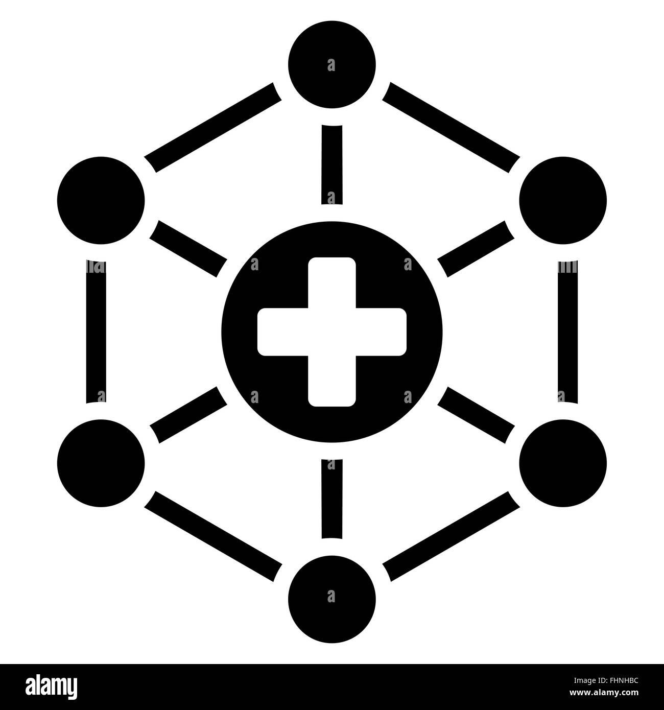 Medical Network Icon Stock Photo - Alamy