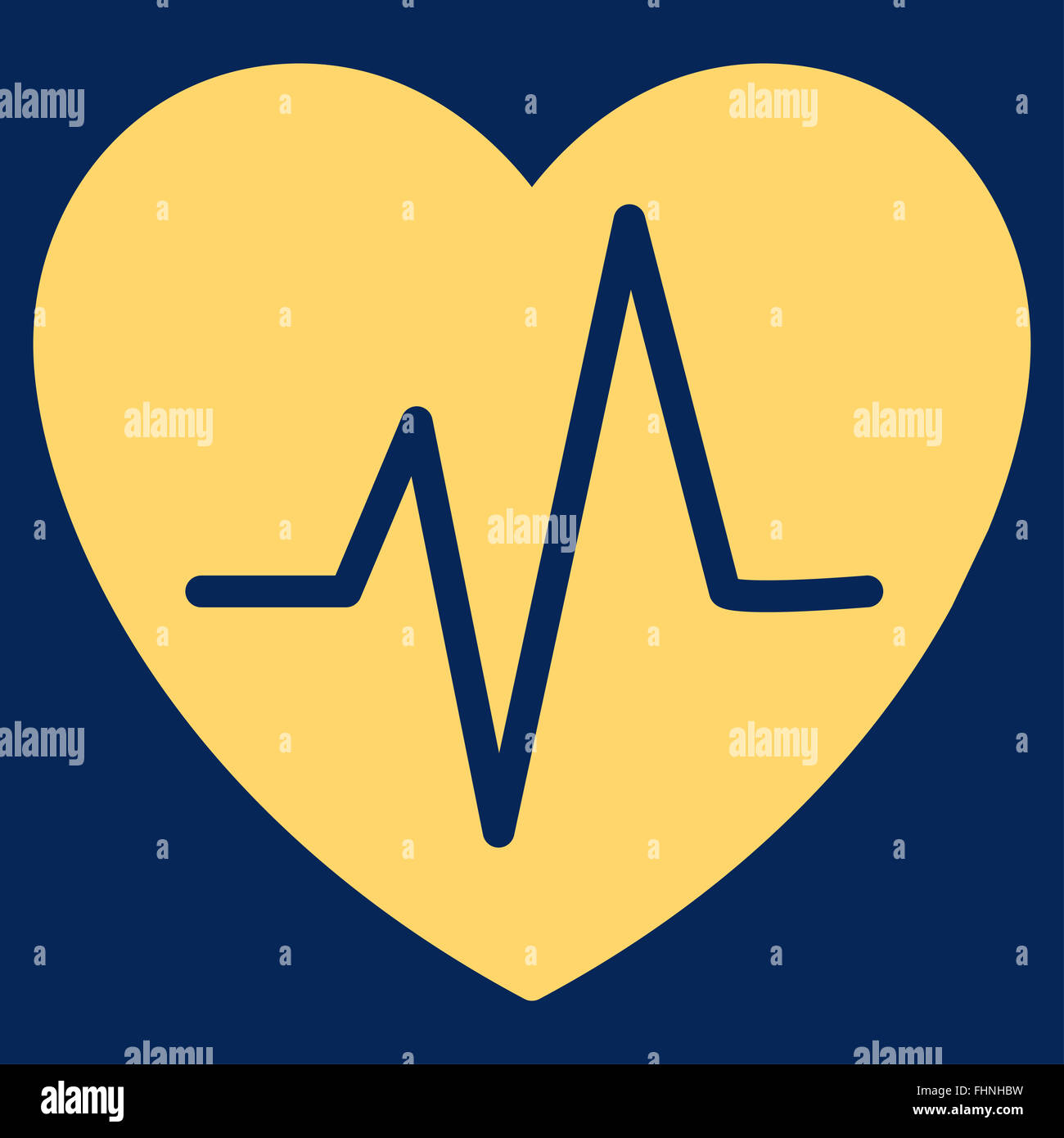 Heart Ekg Flat Icon Stock Photo - Alamy