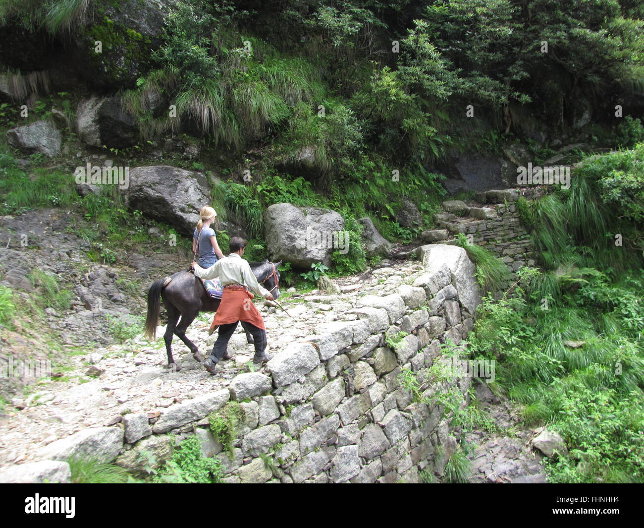 Indian guide leading horse hi-res stock photography and images - Alamy