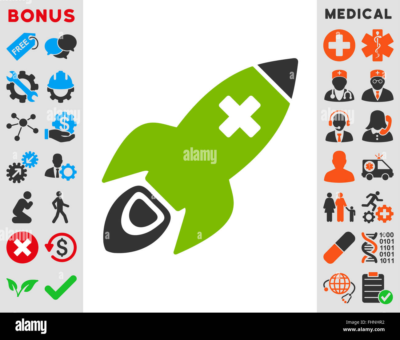 Medical Rocket Icon Stock Photo - Alamy