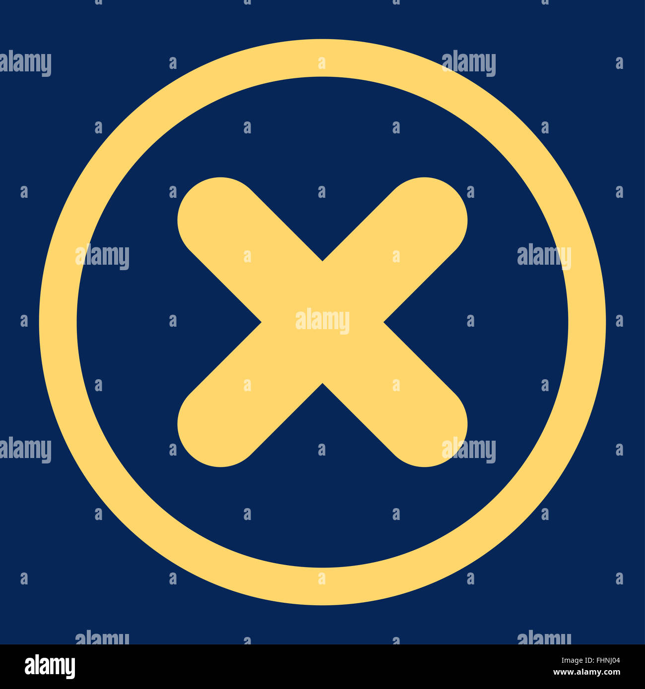 Cancel flat yellow color rounded vector icon Stock Photo - Alamy
