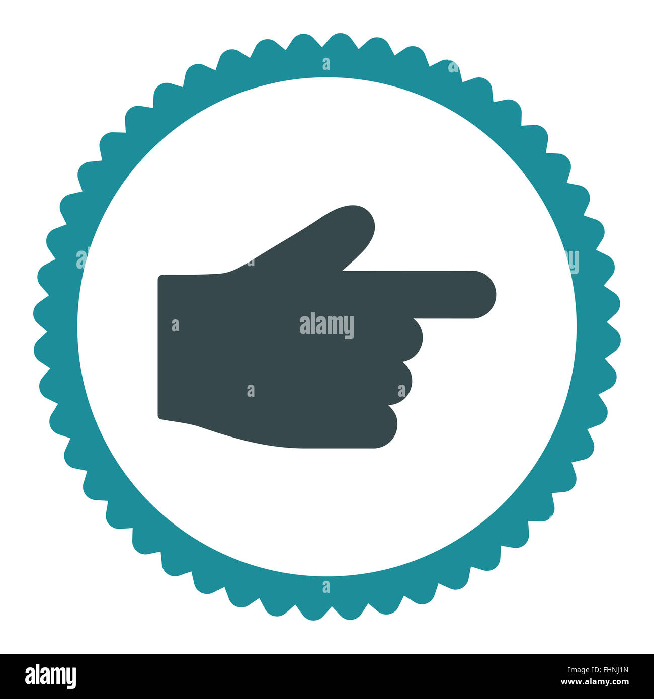 Index Finger flat soft blue colors round stamp icon Stock Photo - Alamy