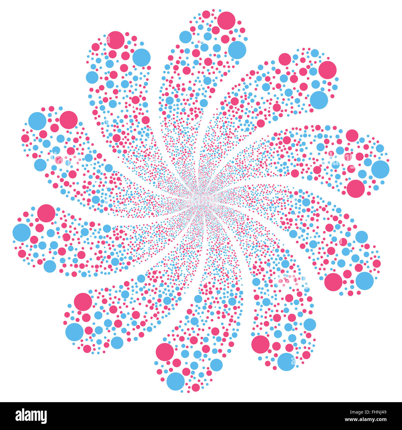Bubble Fireworks Swirl With Ten Petals Stock Photo - Alamy