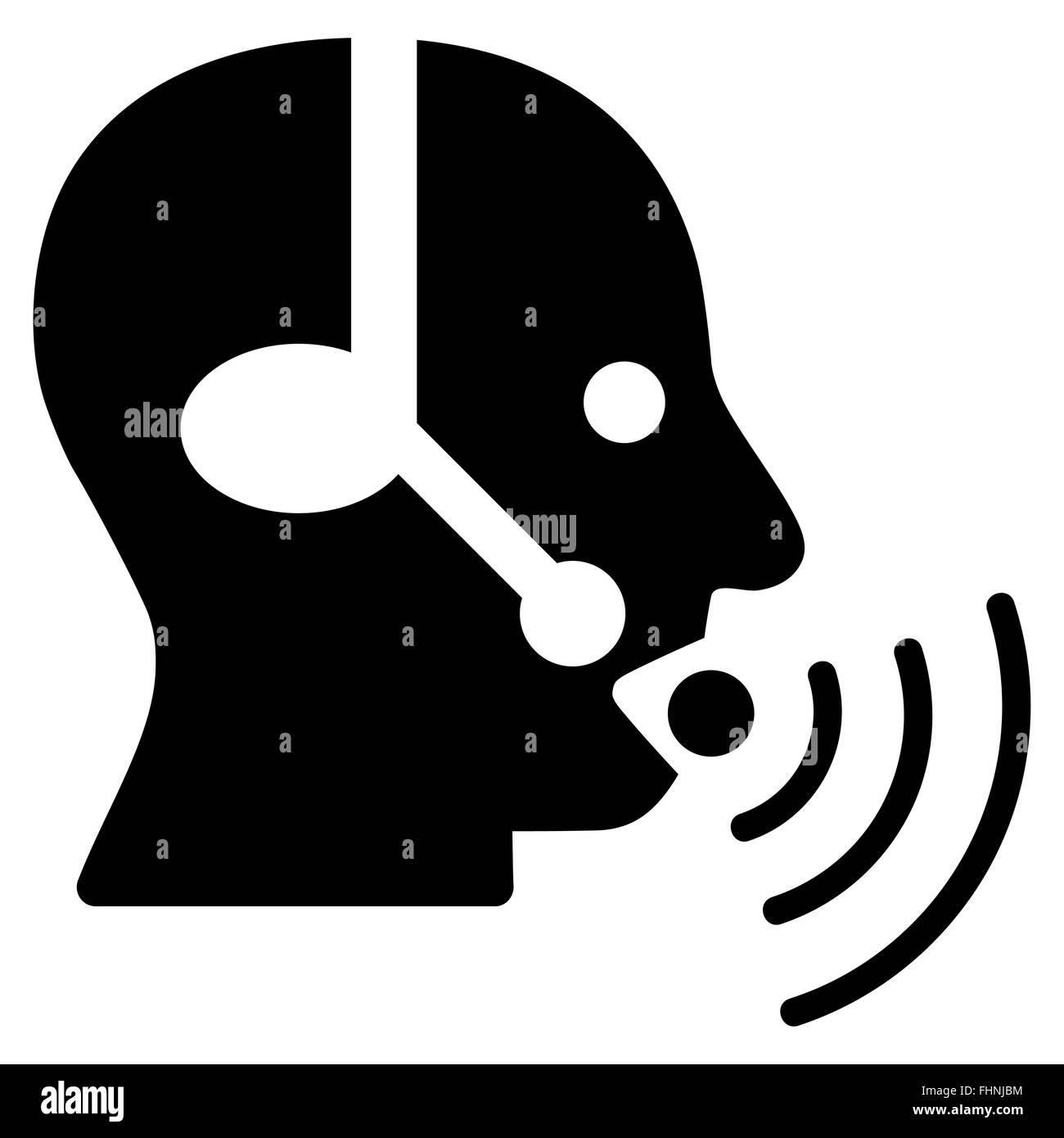 Operator Signal Flat Icon Stock Photo - Alamy