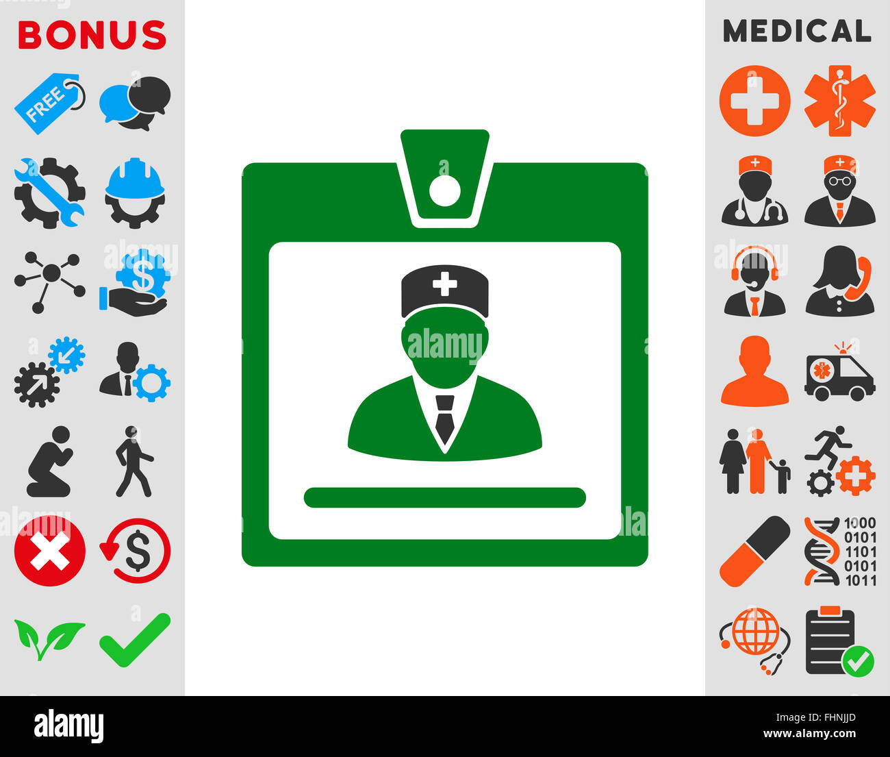 Doctor Badge Icon Stock Photo - Alamy