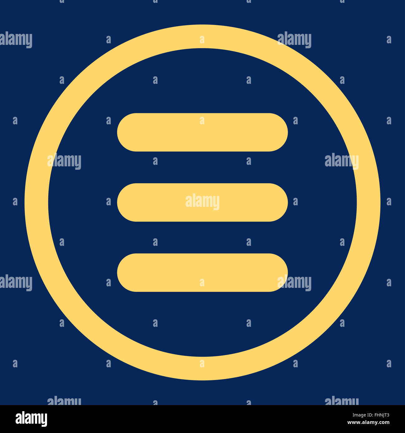 Stack flat yellow color rounded raster icon Stock Photo - Alamy