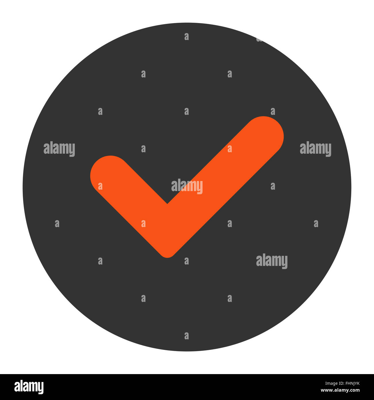 Yes flat orange and gray colors round button Stock Photo - Alamy