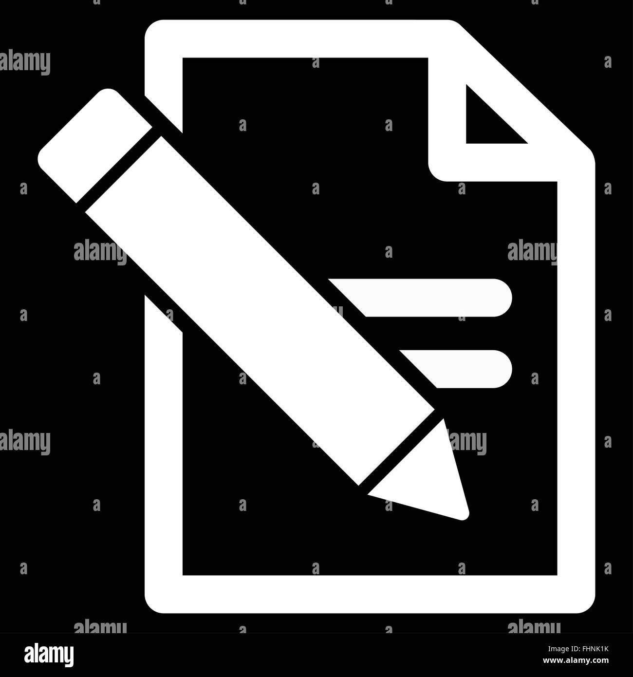 Edit Records Icon Stock Photo - Alamy