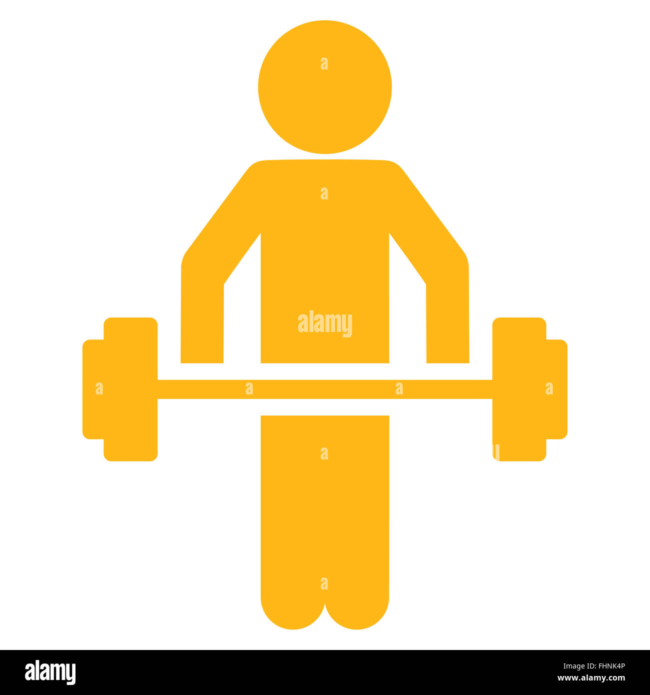 Guy Power Lifting Icon Stock Photo - Alamy