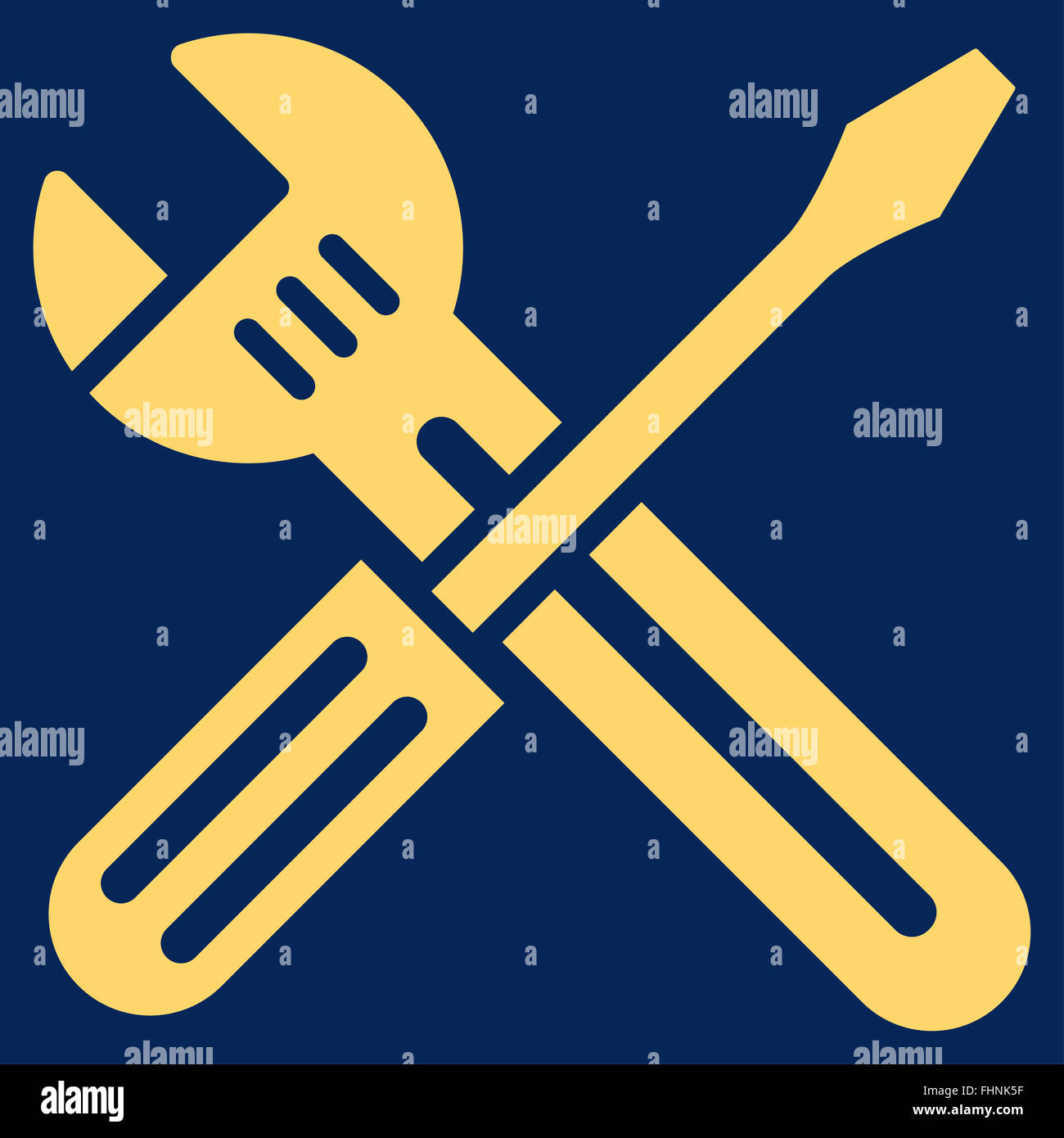 Spanner And Screwdriver Icon Stock Photo - Alamy