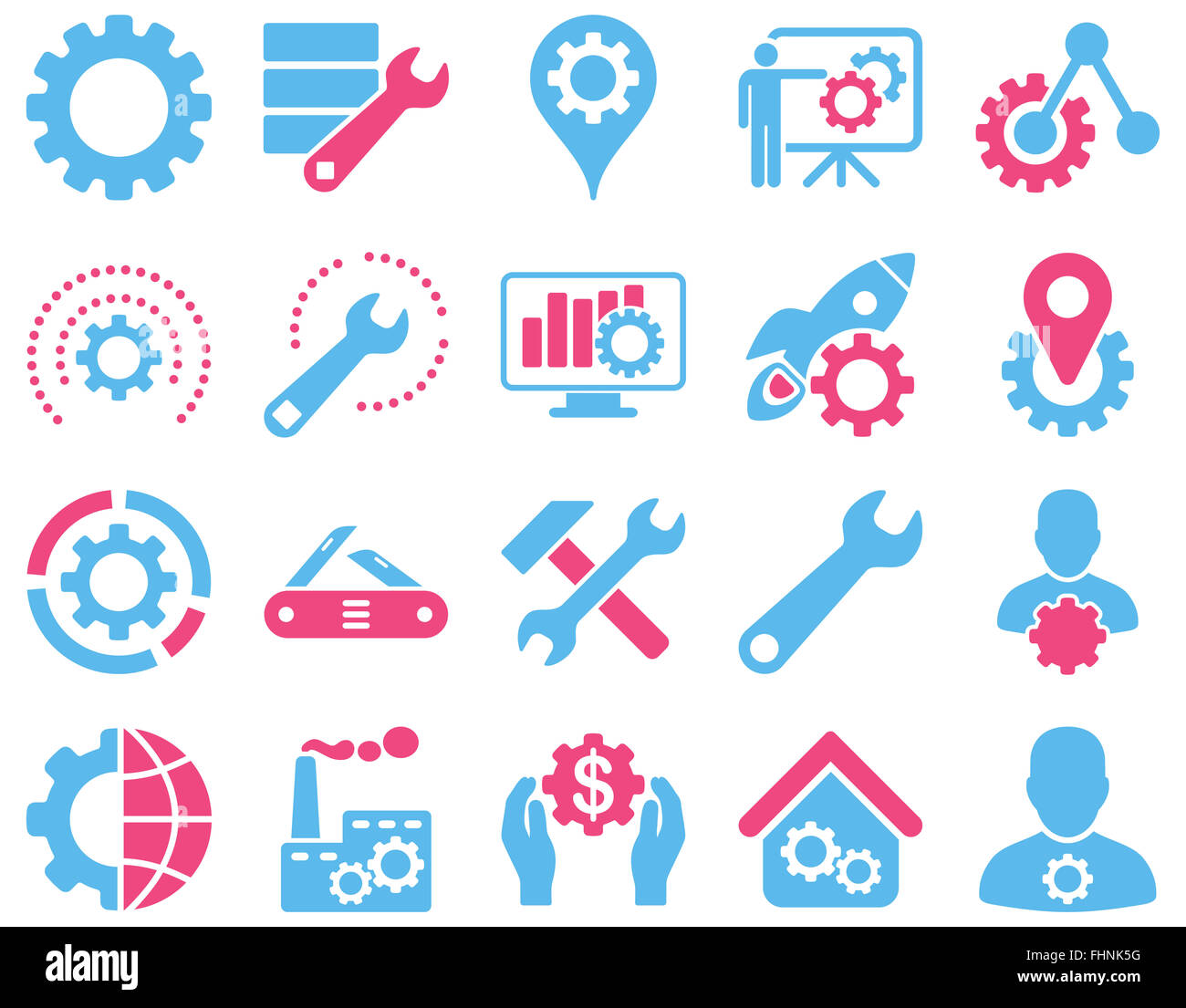 Settings and Tools Icons Stock Photo - Alamy