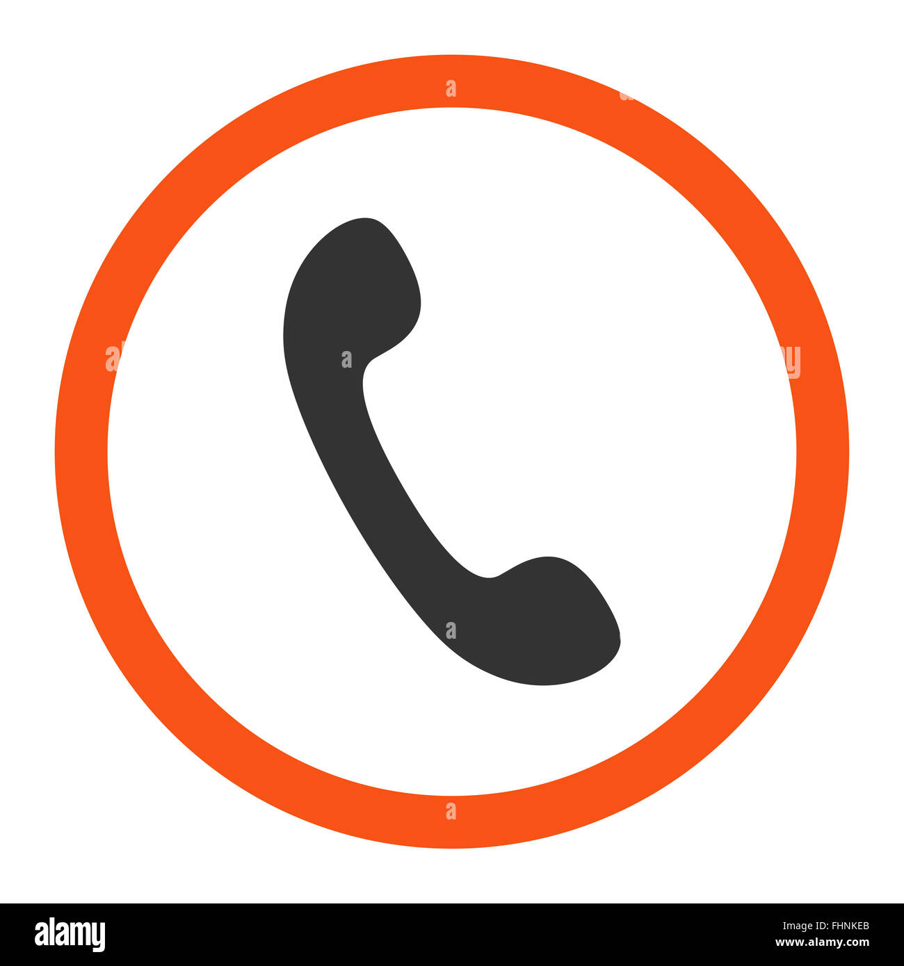 Phone flat orange and gray colors rounded raster icon Stock Photo - Alamy