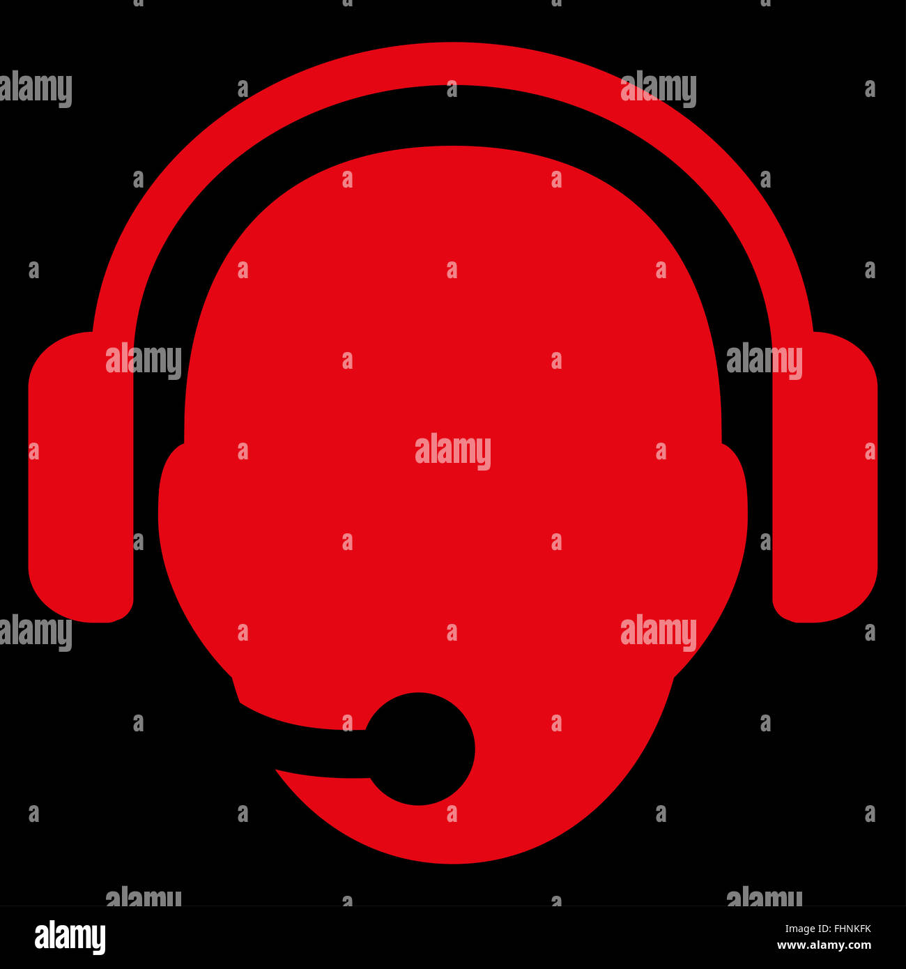 Operator Head Icon Stock Photo - Alamy