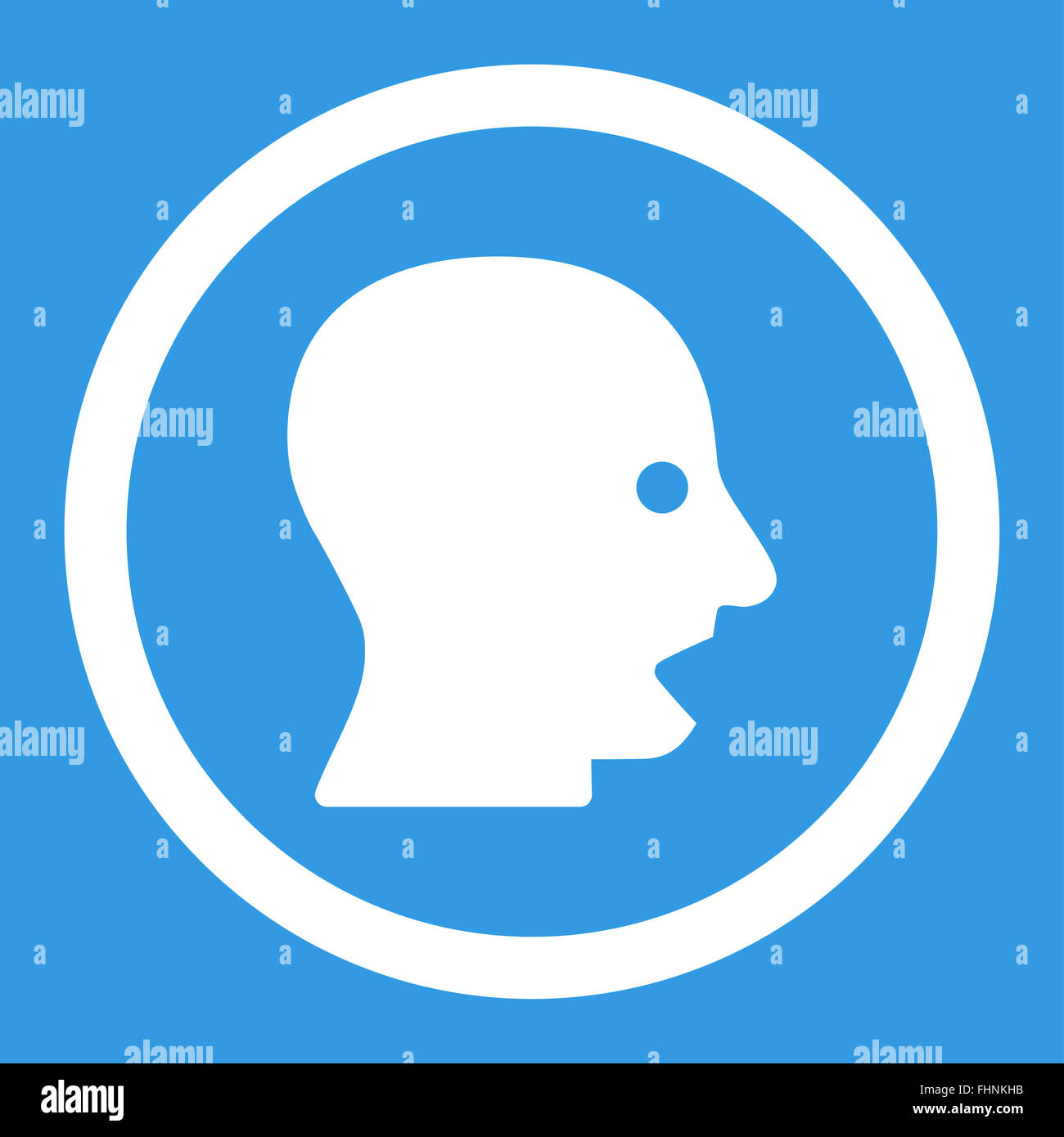 Shouting Head Rounded Vector Icon Stock Photo - Alamy
