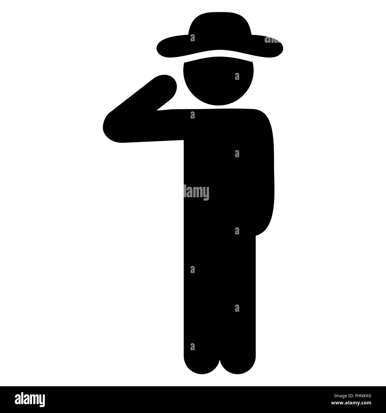 Human Salute Icon Stock Photo - Alamy