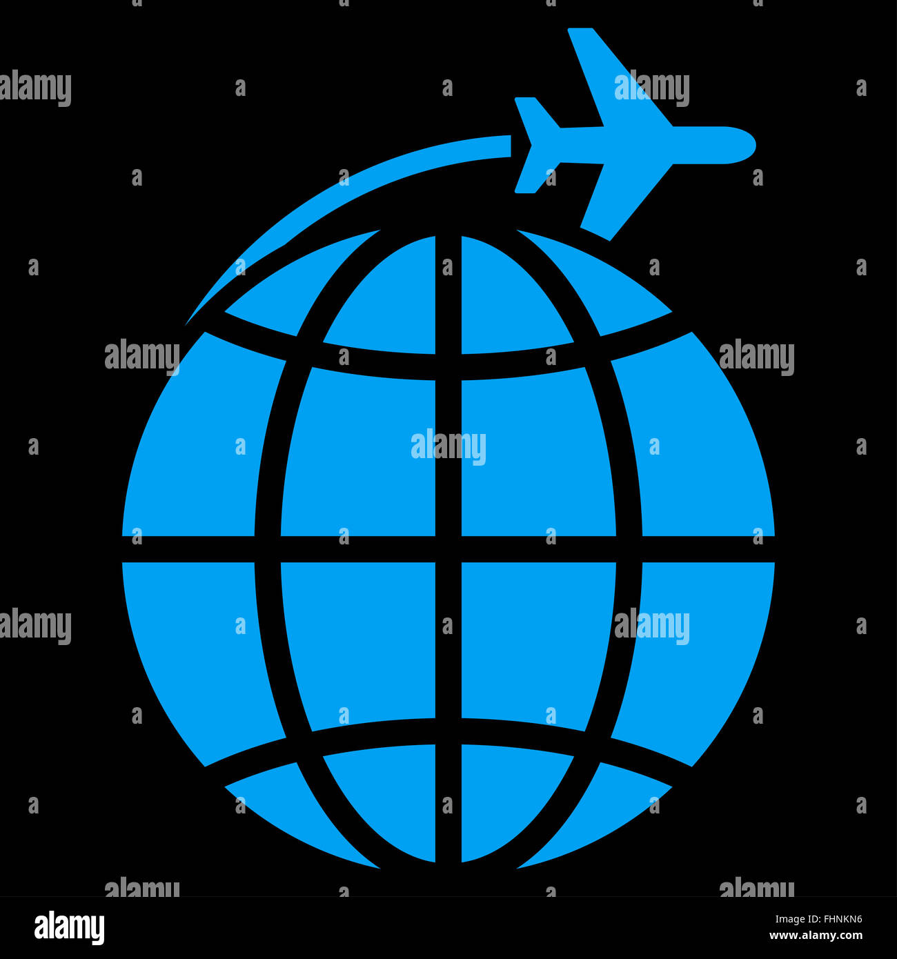 International Flight Flat Icon Stock Photo - Alamy