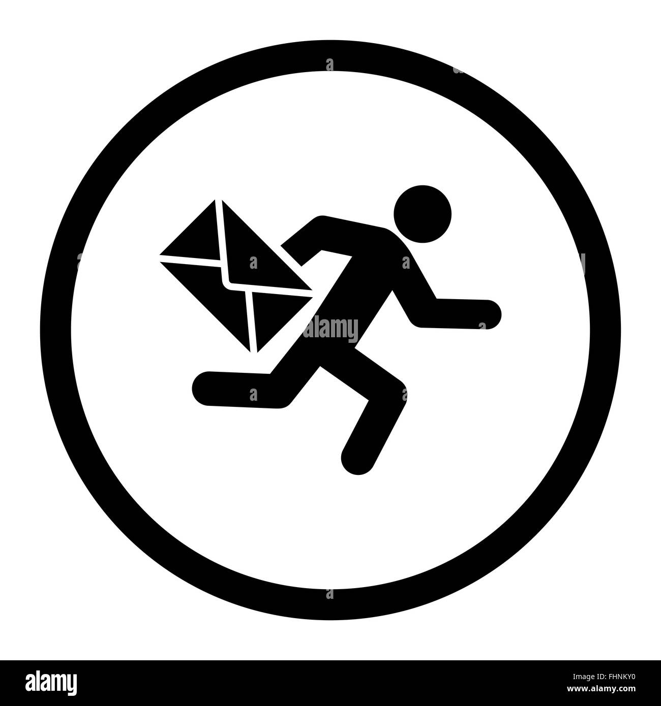 Mail courier icon Stock Photo - Alamy