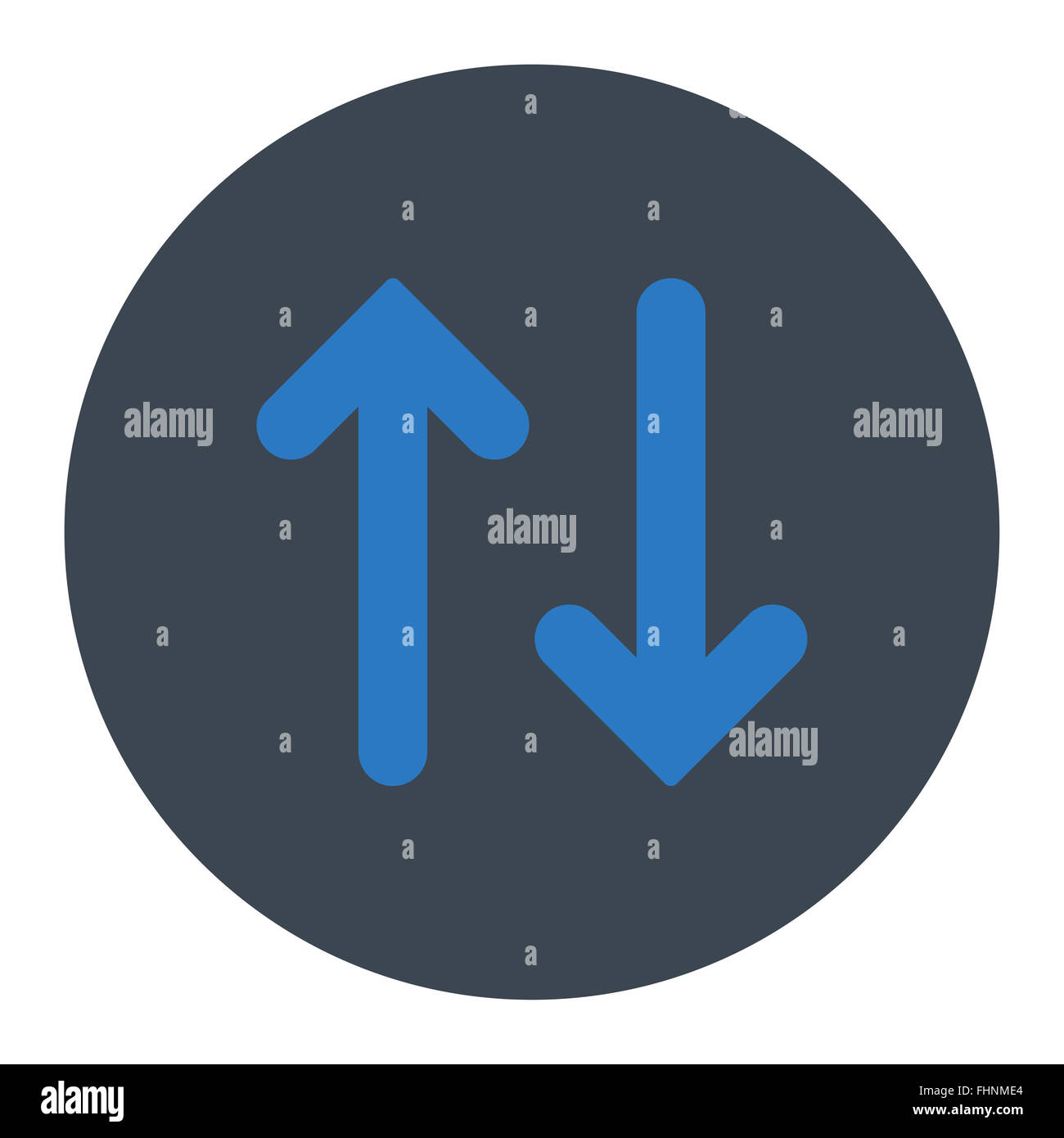 Flip flat smooth blue colors round button Stock Photo - Alamy
