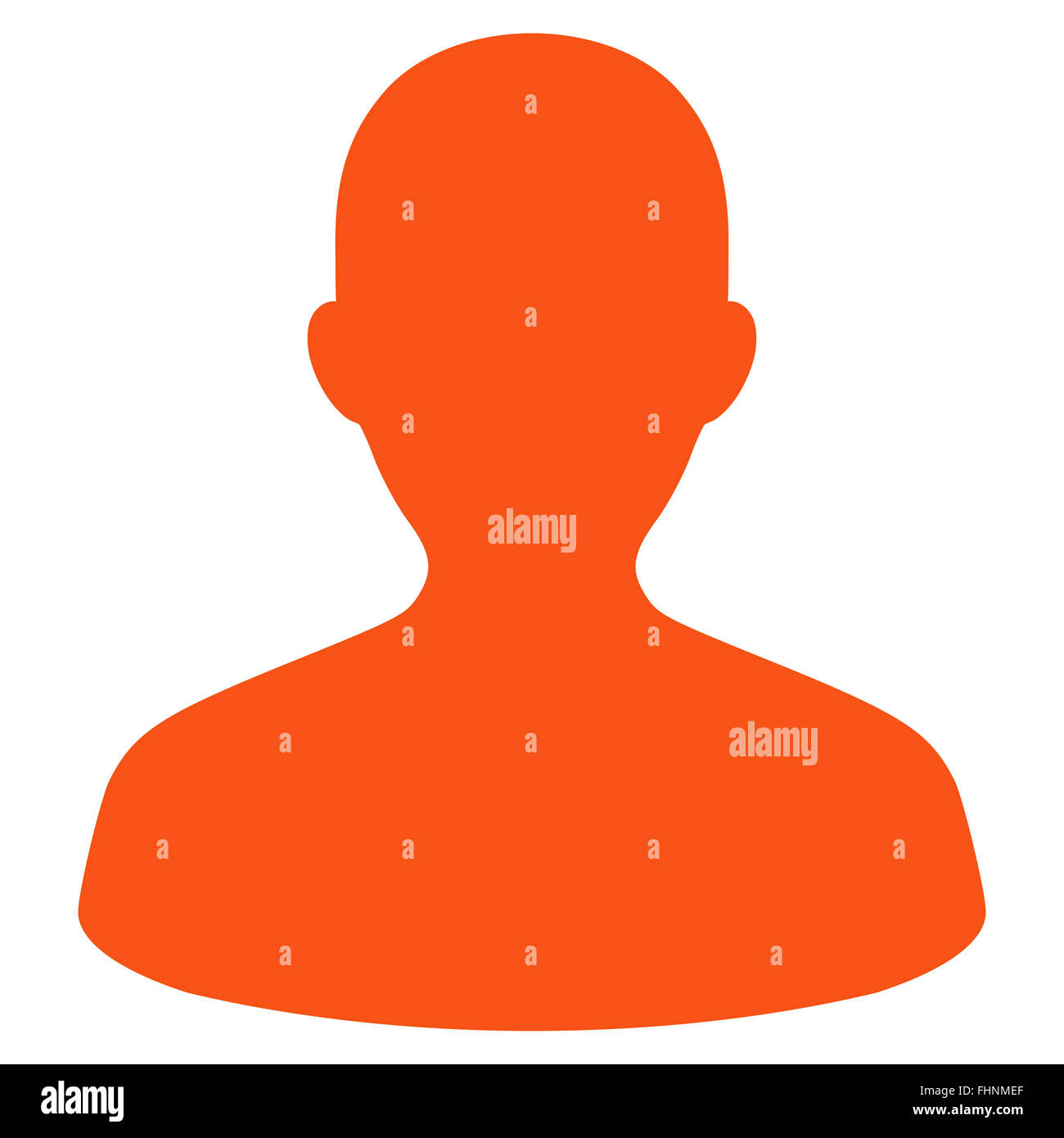 User flat orange color icon Stock Photo - Alamy