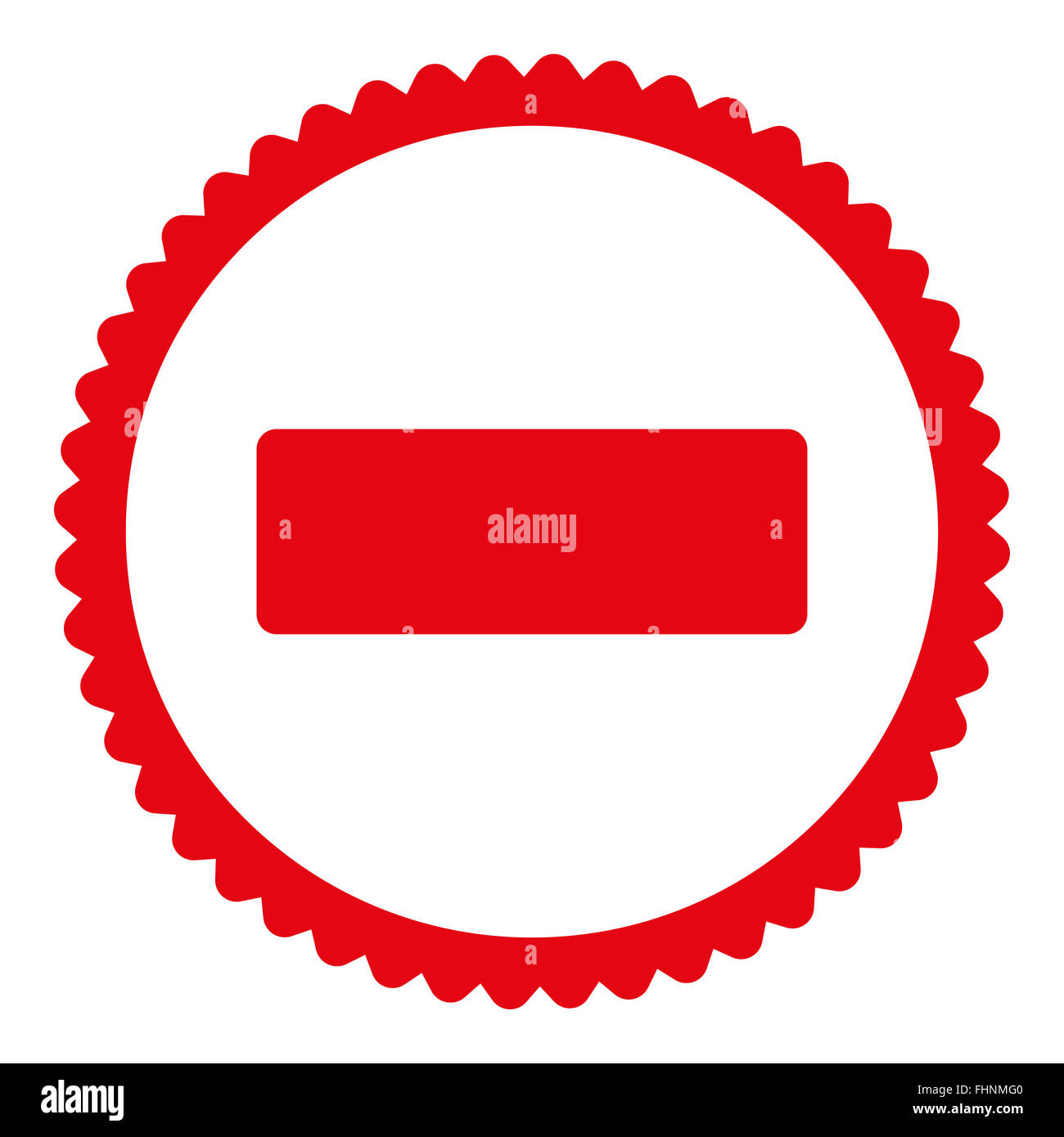 Minus flat red color round stamp icon Stock Photo - Alamy