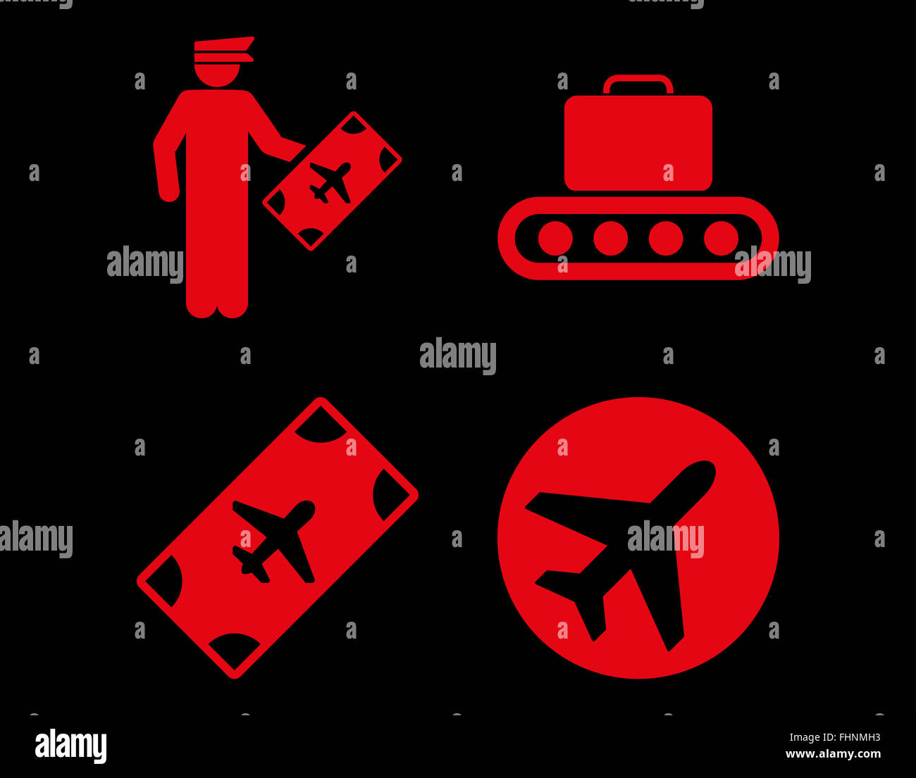 Aviation Icon Set Stock Photo - Alamy
