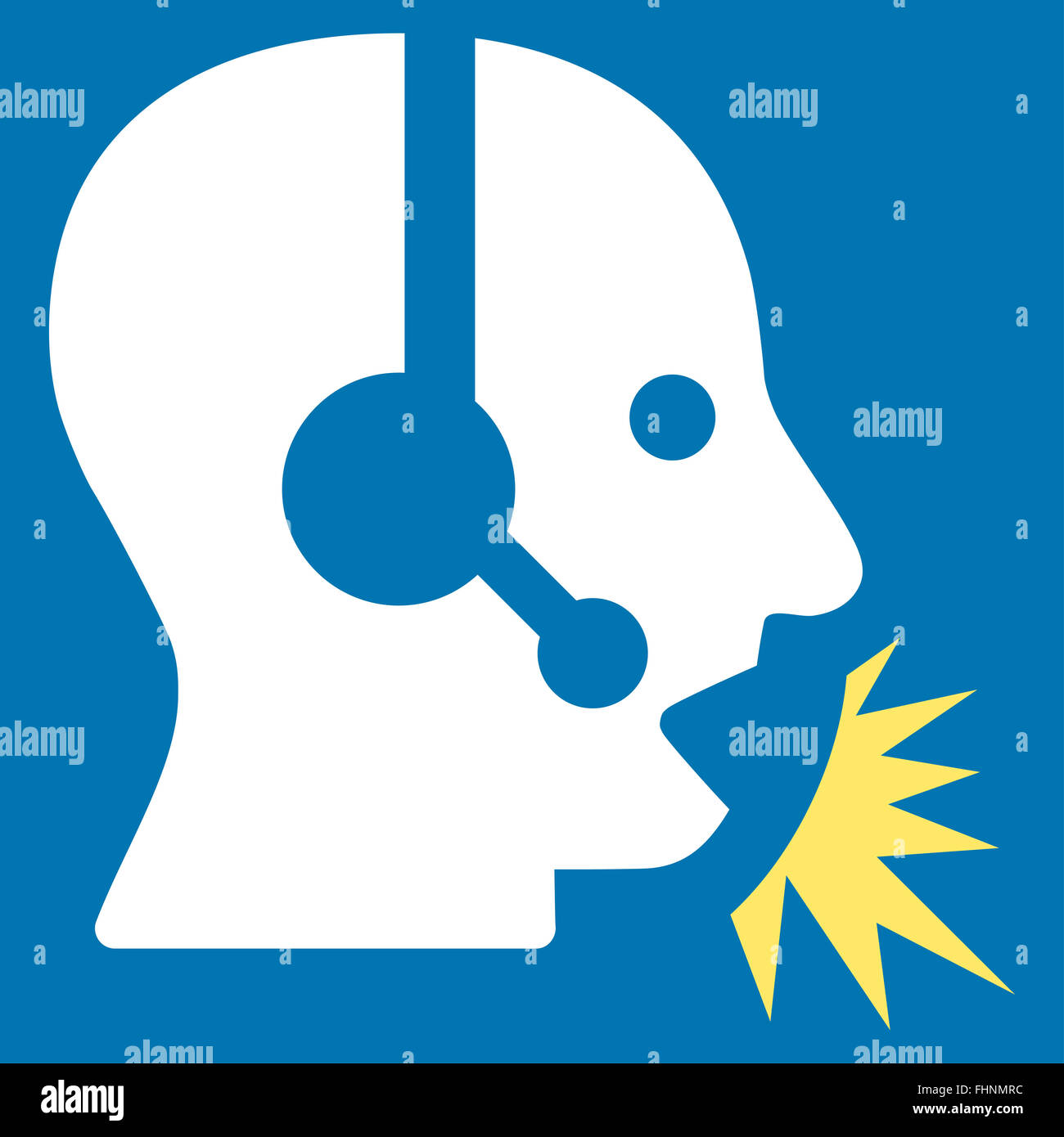 Operator Speech Flat Icon Stock Photo - Alamy