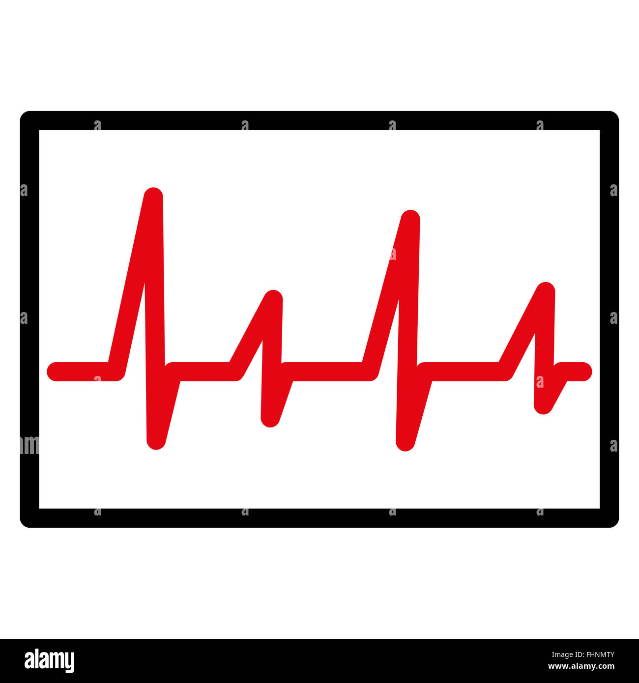 Cardiogram Flat Icon Stock Photo - Alamy