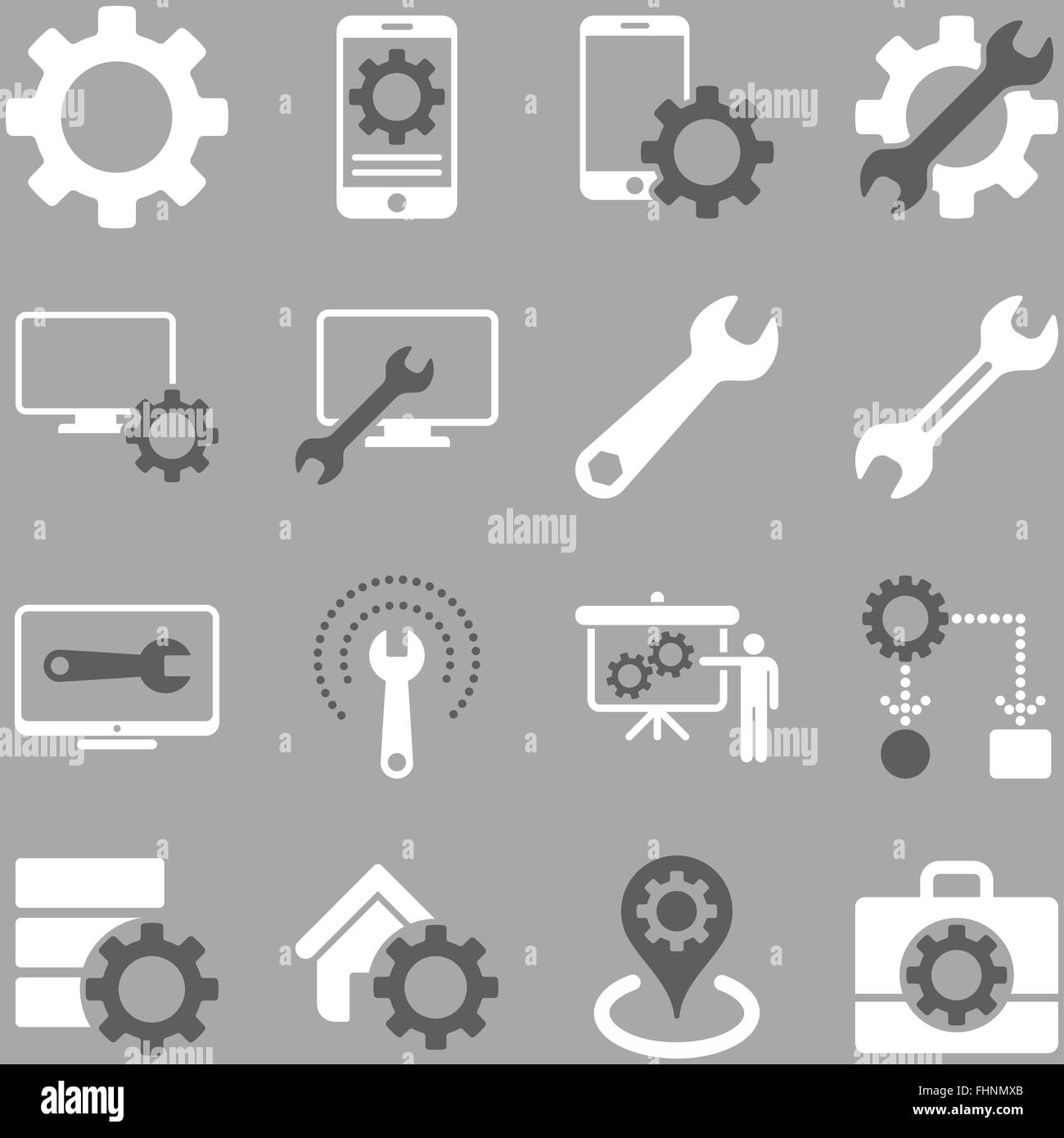 Options and service tools icon set Stock Photo - Alamy