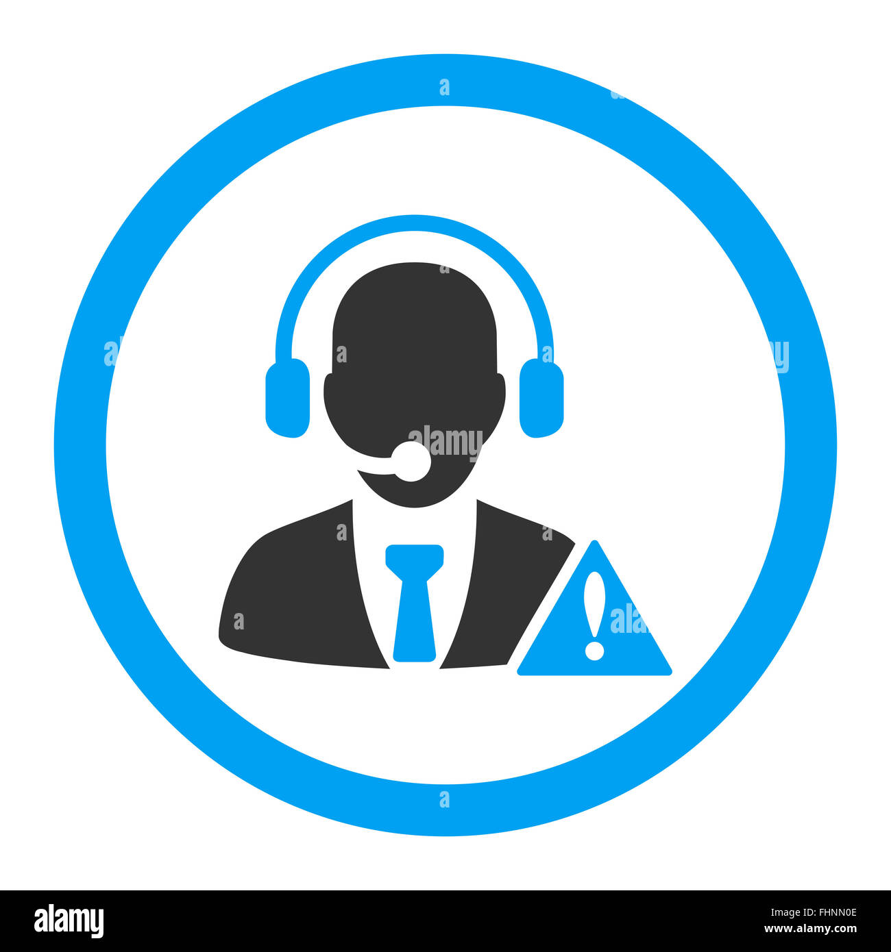 Emergency service flat blue and gray colors rounded vector icon Stock ...