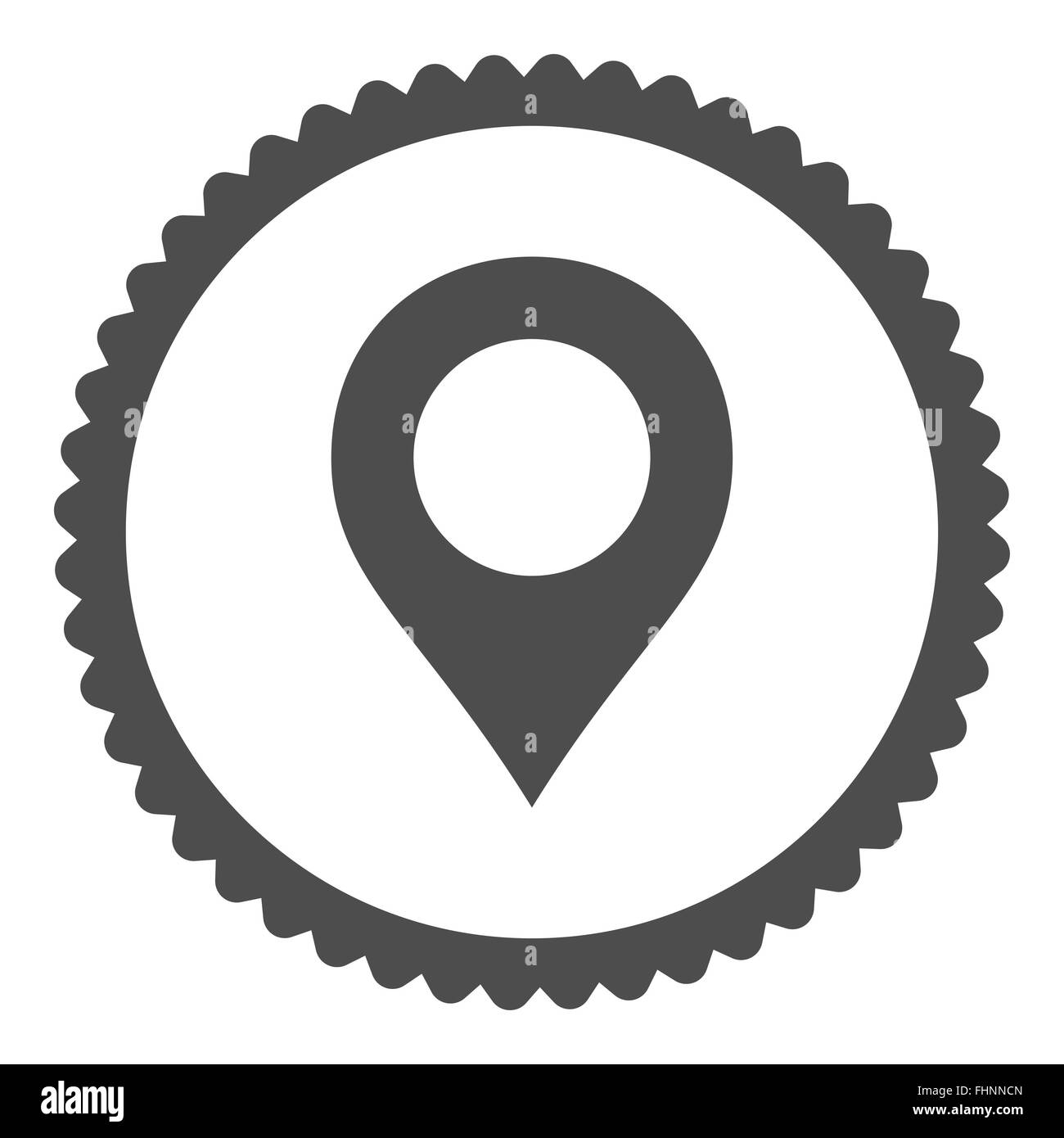 Map Marker flat gray color round stamp icon Stock Photo - Alamy