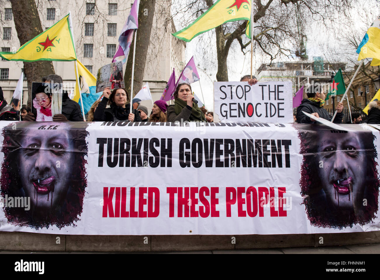 "Stop The Genocide. Turkish Government killed these people." Placard ...