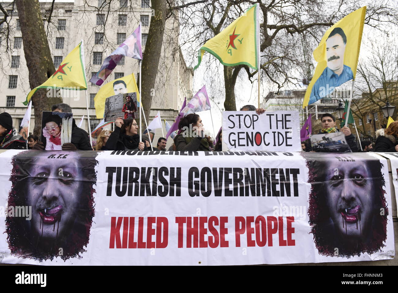 "Stop The Genocide. Turkish Government killed these people." Placard ...