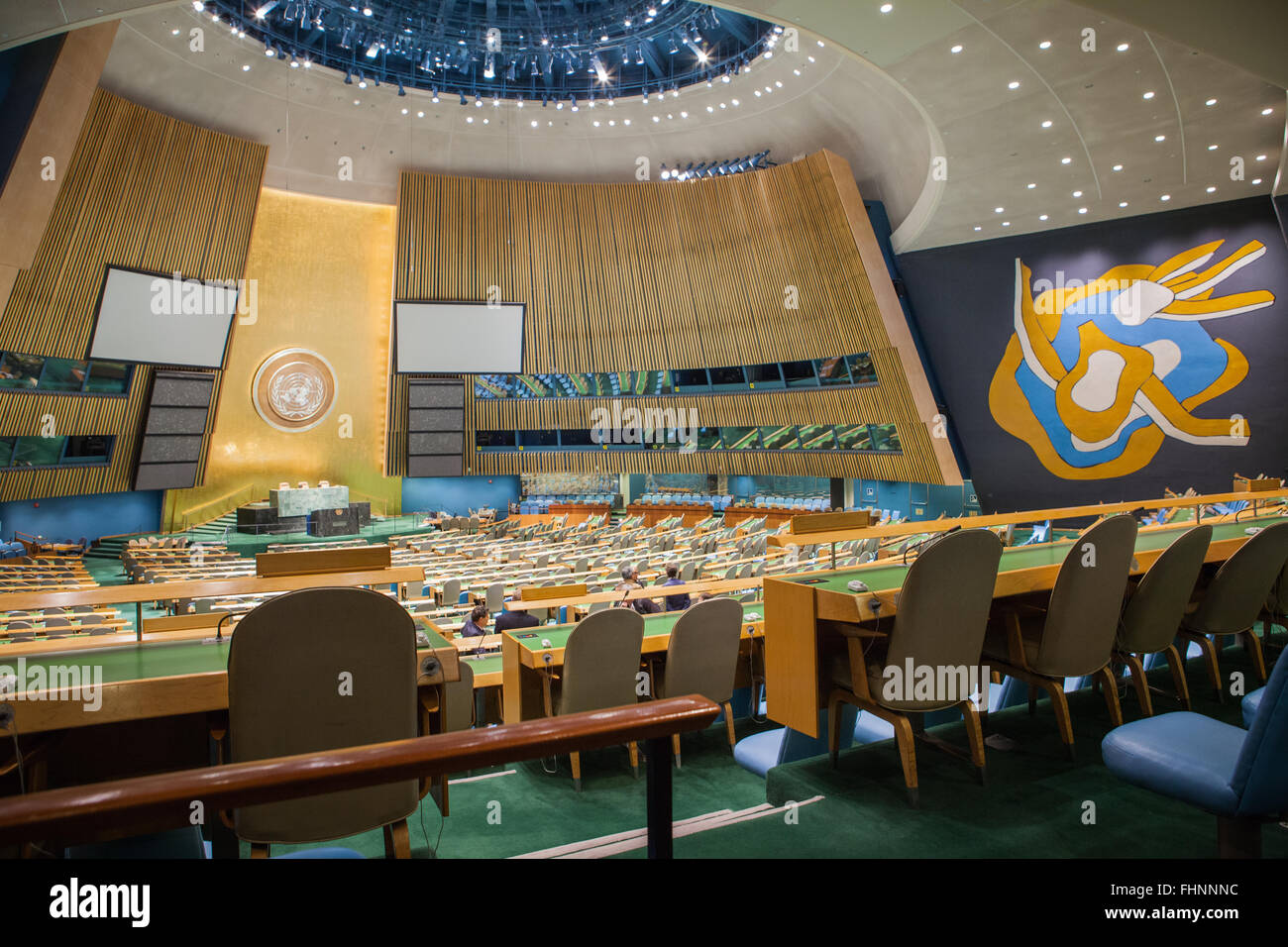 Inside the UN Headquarters in New York Stock Photo - Alamy