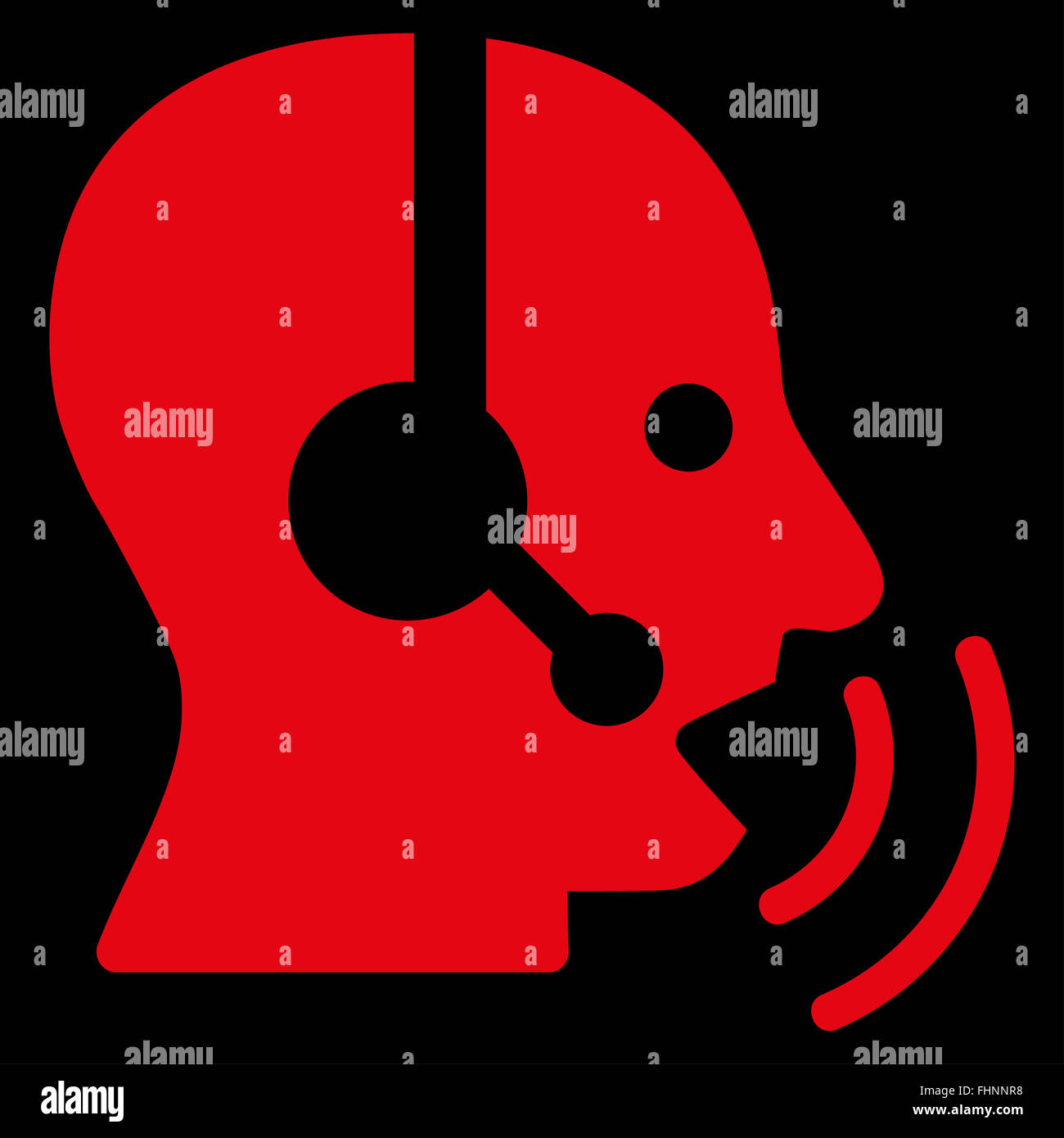 Operator Signal Flat Icon Stock Photo - Alamy