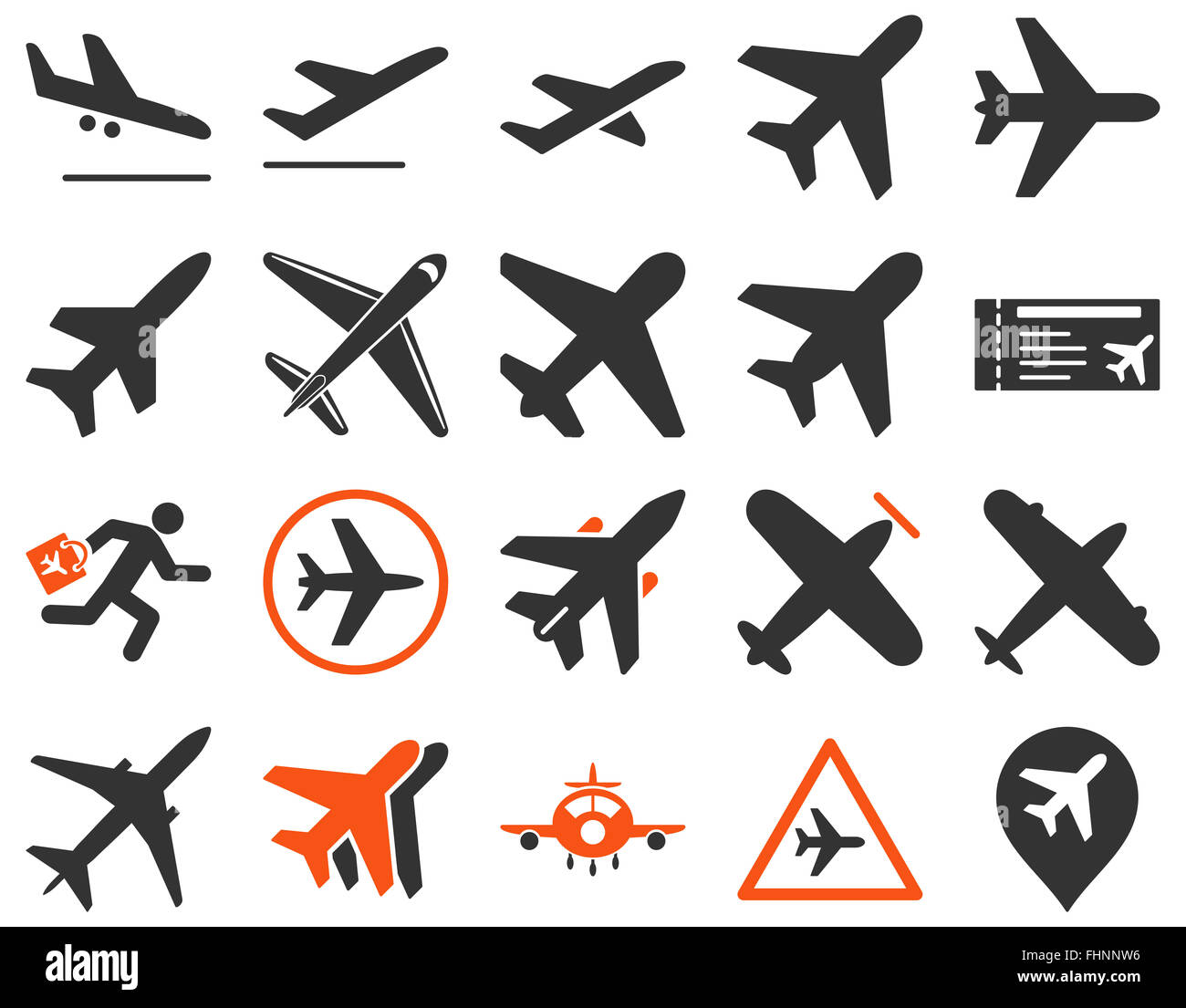 Aviation Icon Set Stock Photo - Alamy