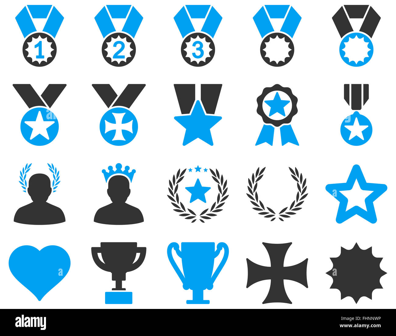 Competition and Success Bicolor Icons Stock Photo - Alamy