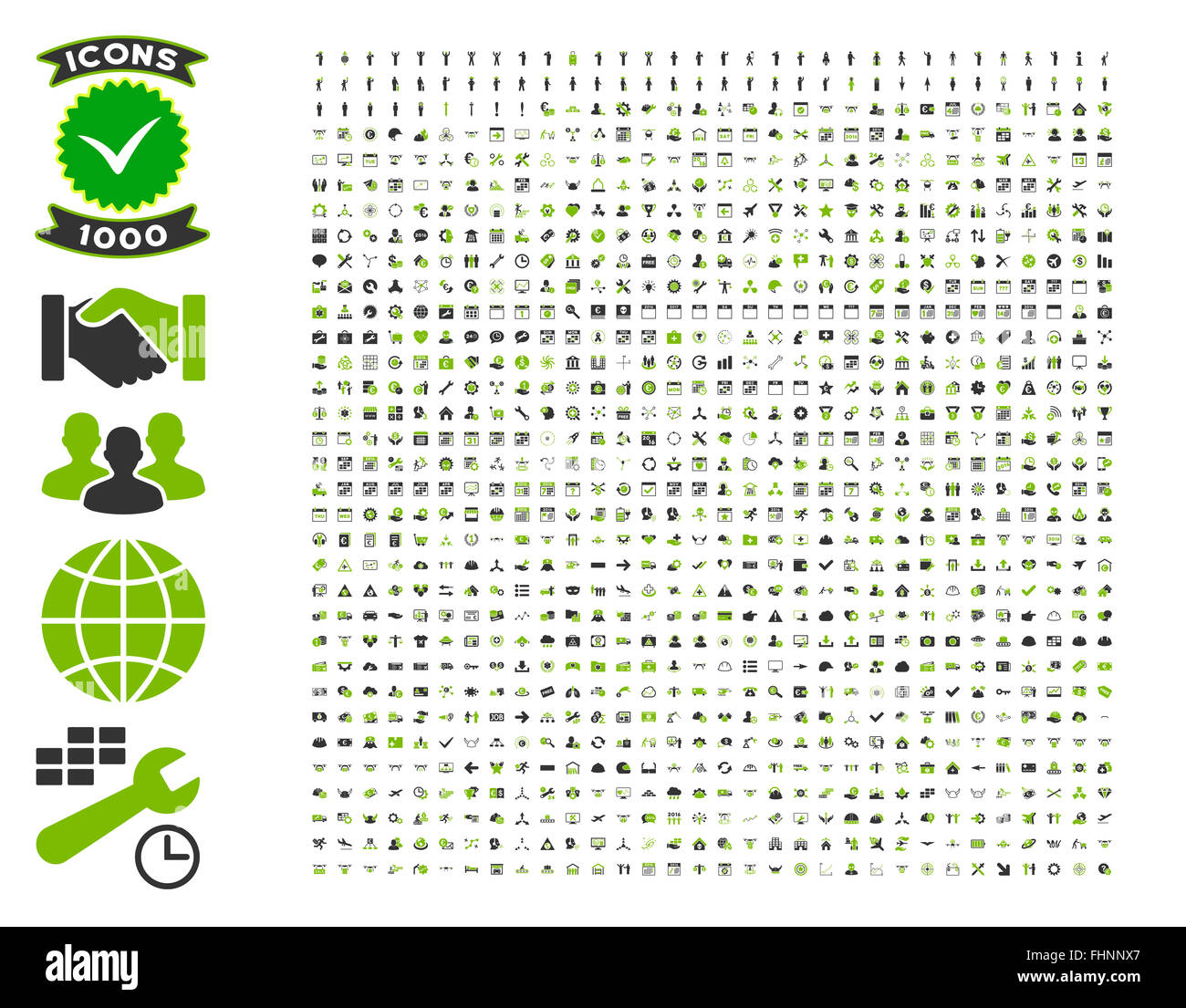 Collection Of 1000 Flat Vector Icons Stock Photo - Alamy
