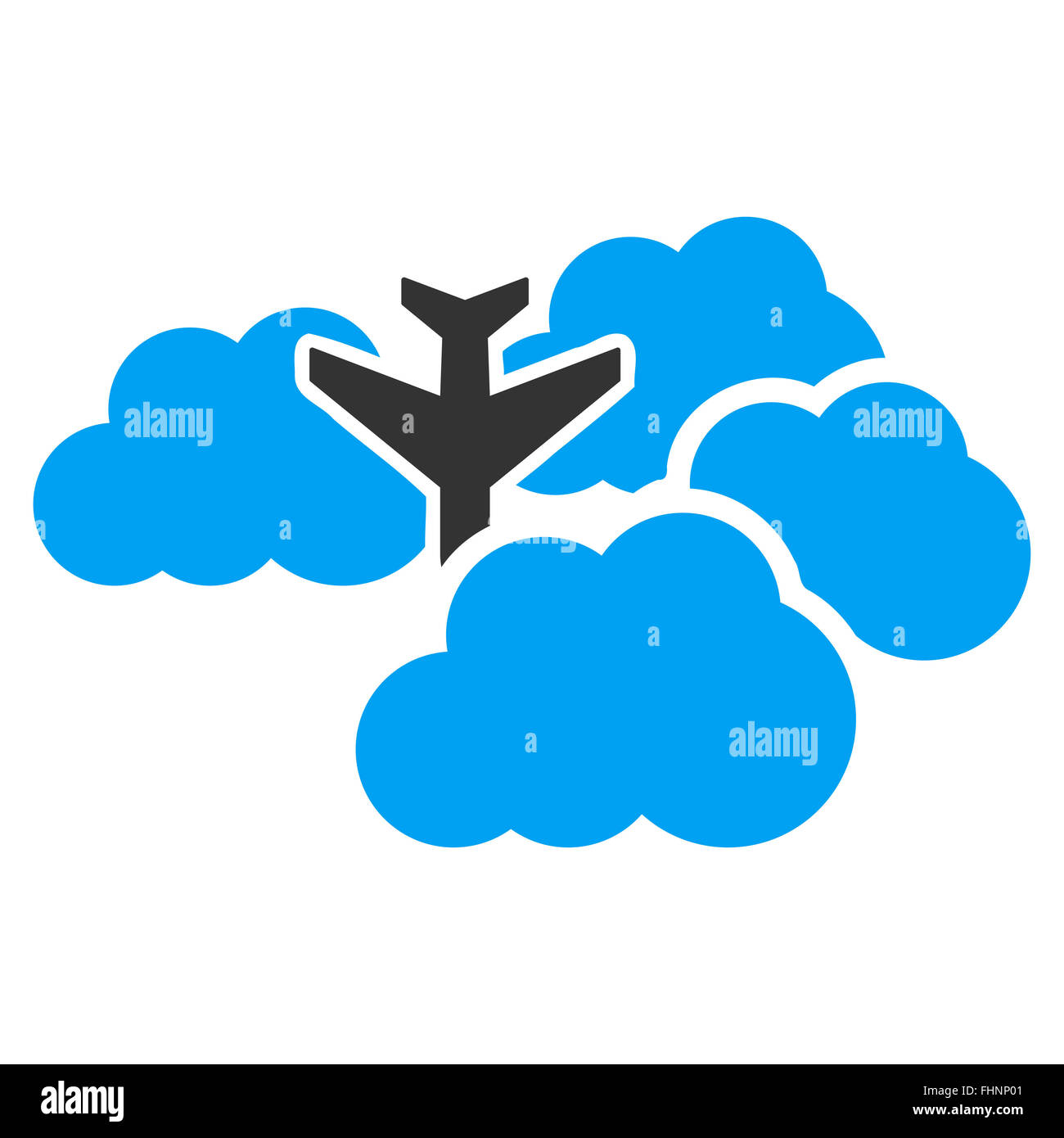 Falling Airplane In Clouds Icon Stock Photo - Alamy